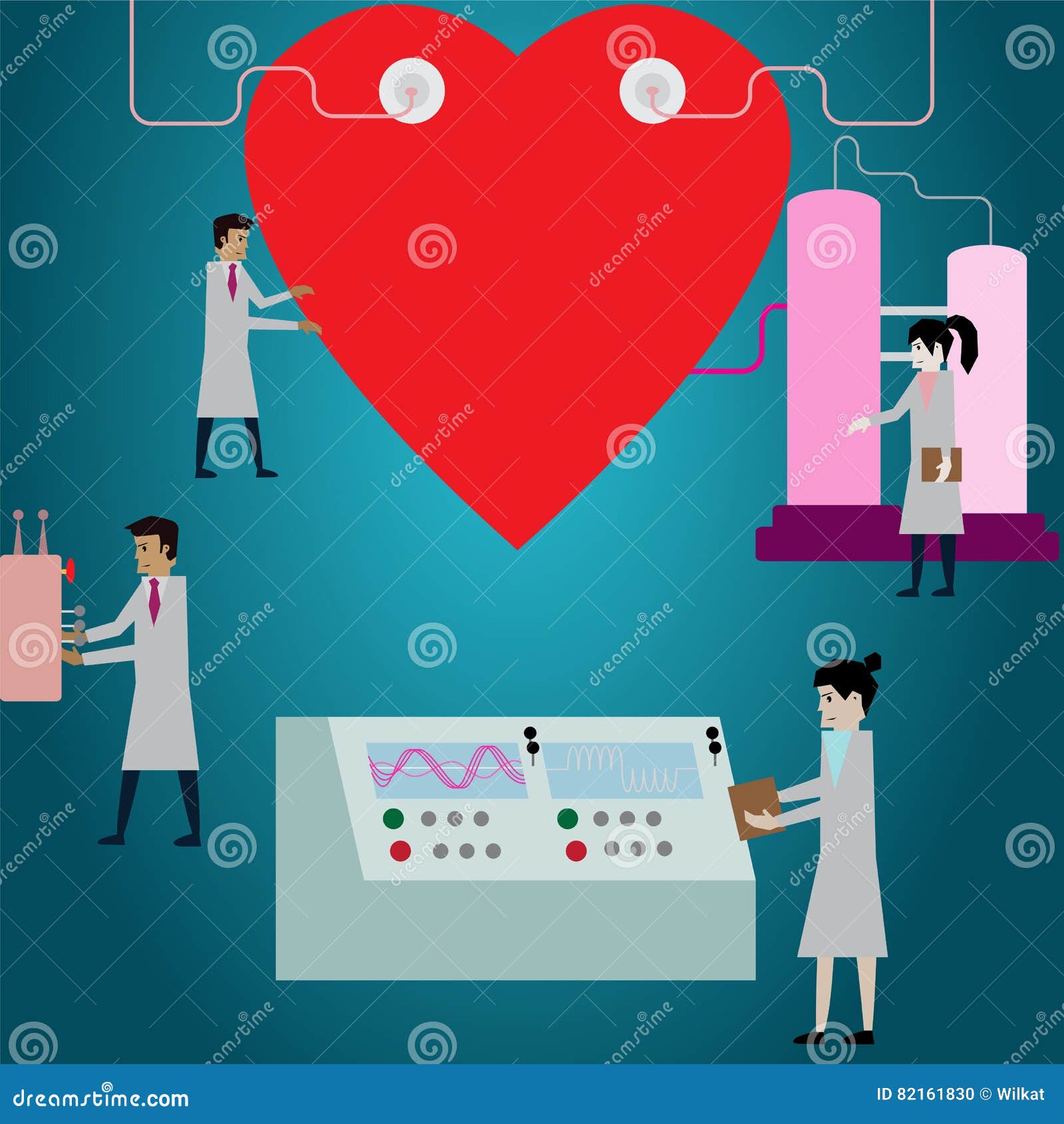 Maintenance Hearth,Healthy Heart. Stock Vector - Illustration of ...