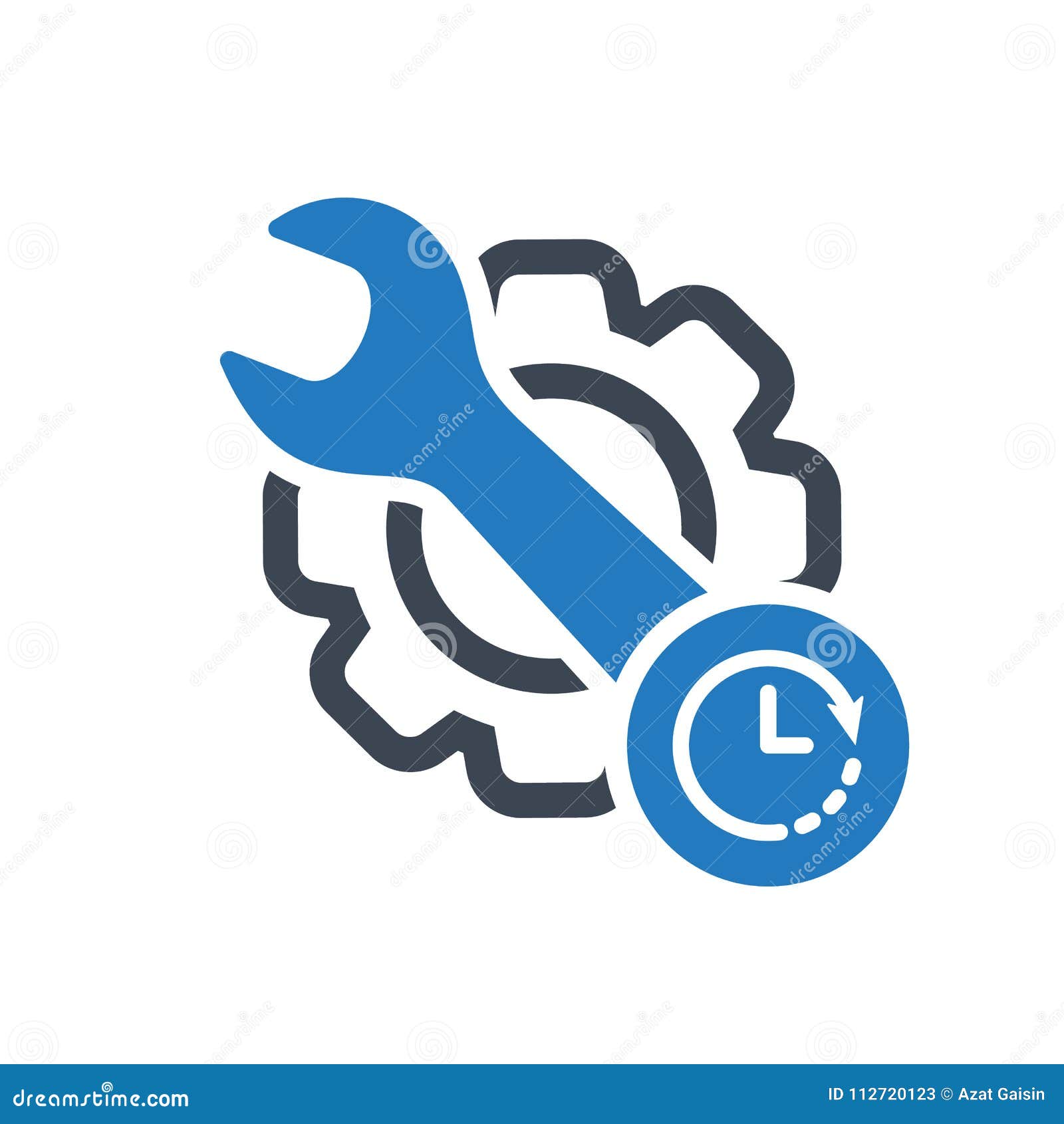Maintenance Icon with Clock Sign. Maintenance Icon and Countdown ... Maintenance Icon with Clock Sign. Maintenance Icon and Countdown ...