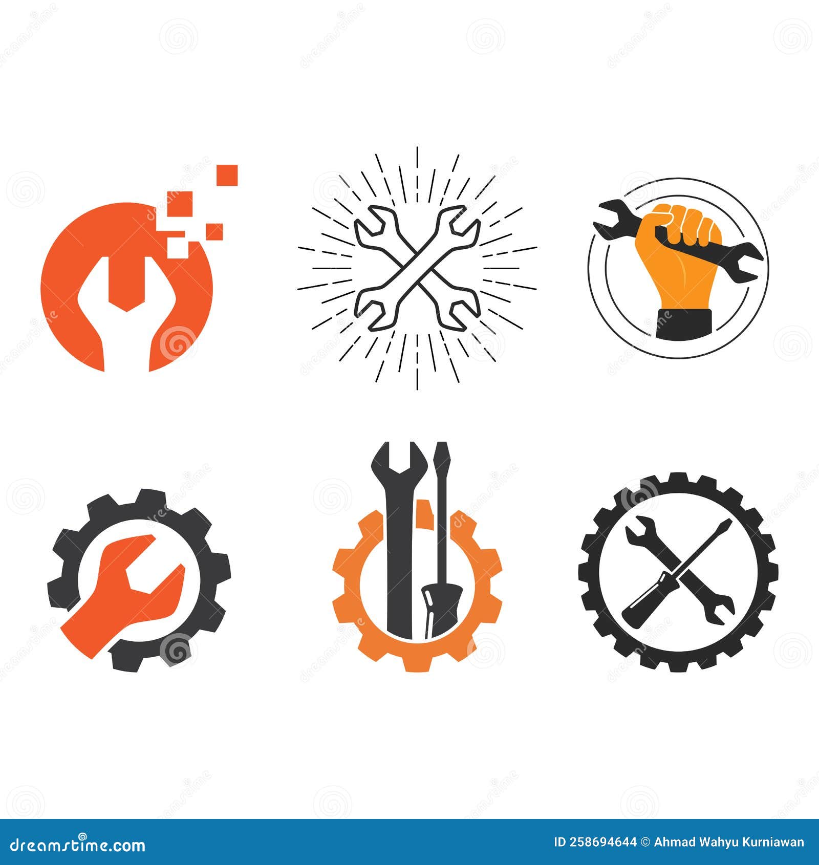 Maintenance logo icon stock vector. Illustration of equipment - 258694644