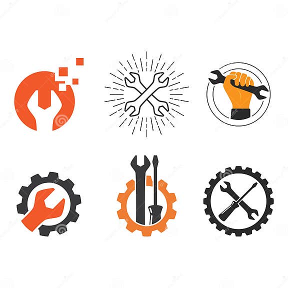Maintenance logo icon stock vector. Illustration of equipment - 258694644