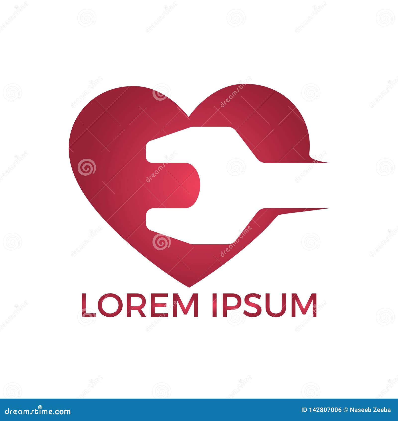 Love Work Heart Logo Design. Stock Vector - Illustration of mechanic ...