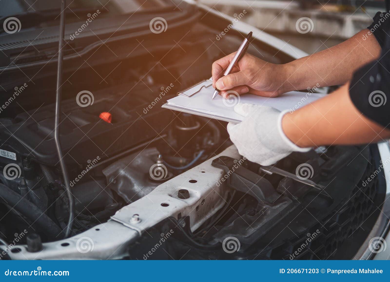 Maintenance Man Check Car Engine, Car Service, Car Check, Call Center ...
