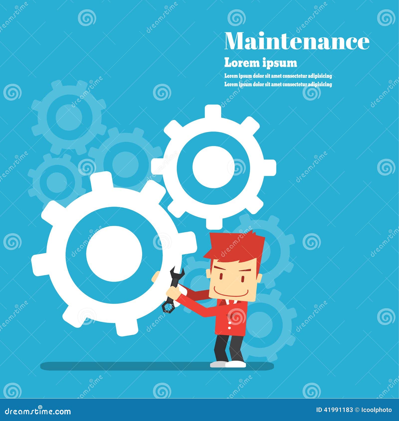 Maintenance man stock vector. Illustration of improvement - 41991183
