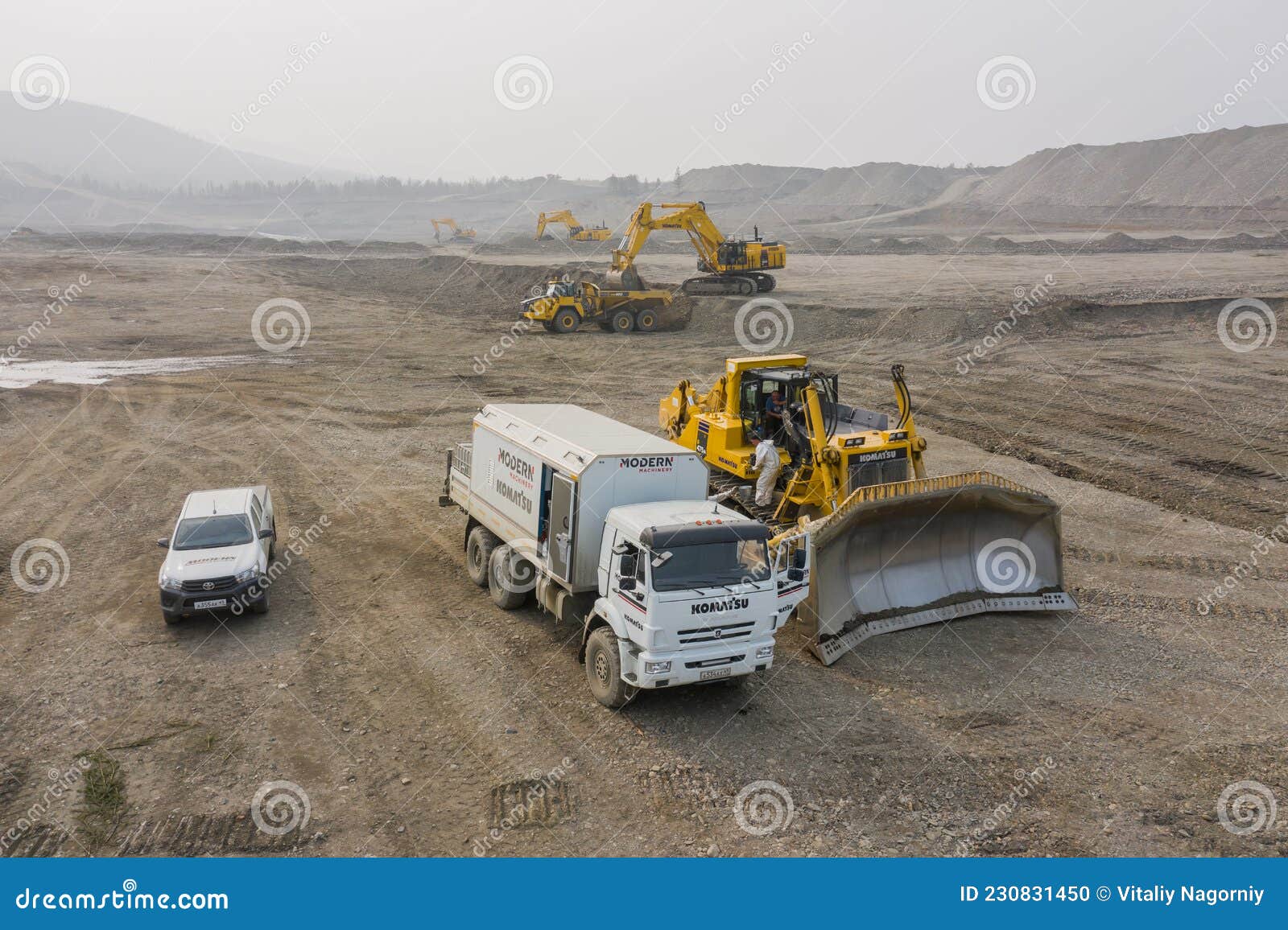 Maintenance of Mining Machinery in the Open Pit. Editorial Image ...