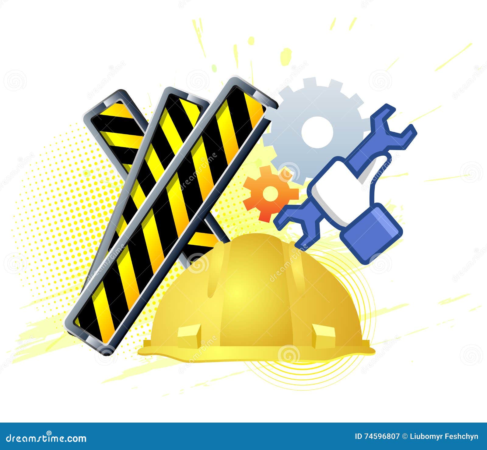 Maintenance Mode Icon With Hand Wrench. Like Work Emblem Stock Vector ...