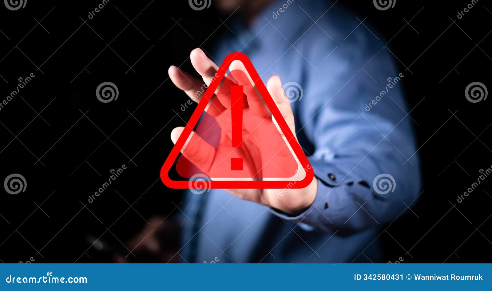Maintenance Notification Error and Risk Concept. Businessman Hand ...
