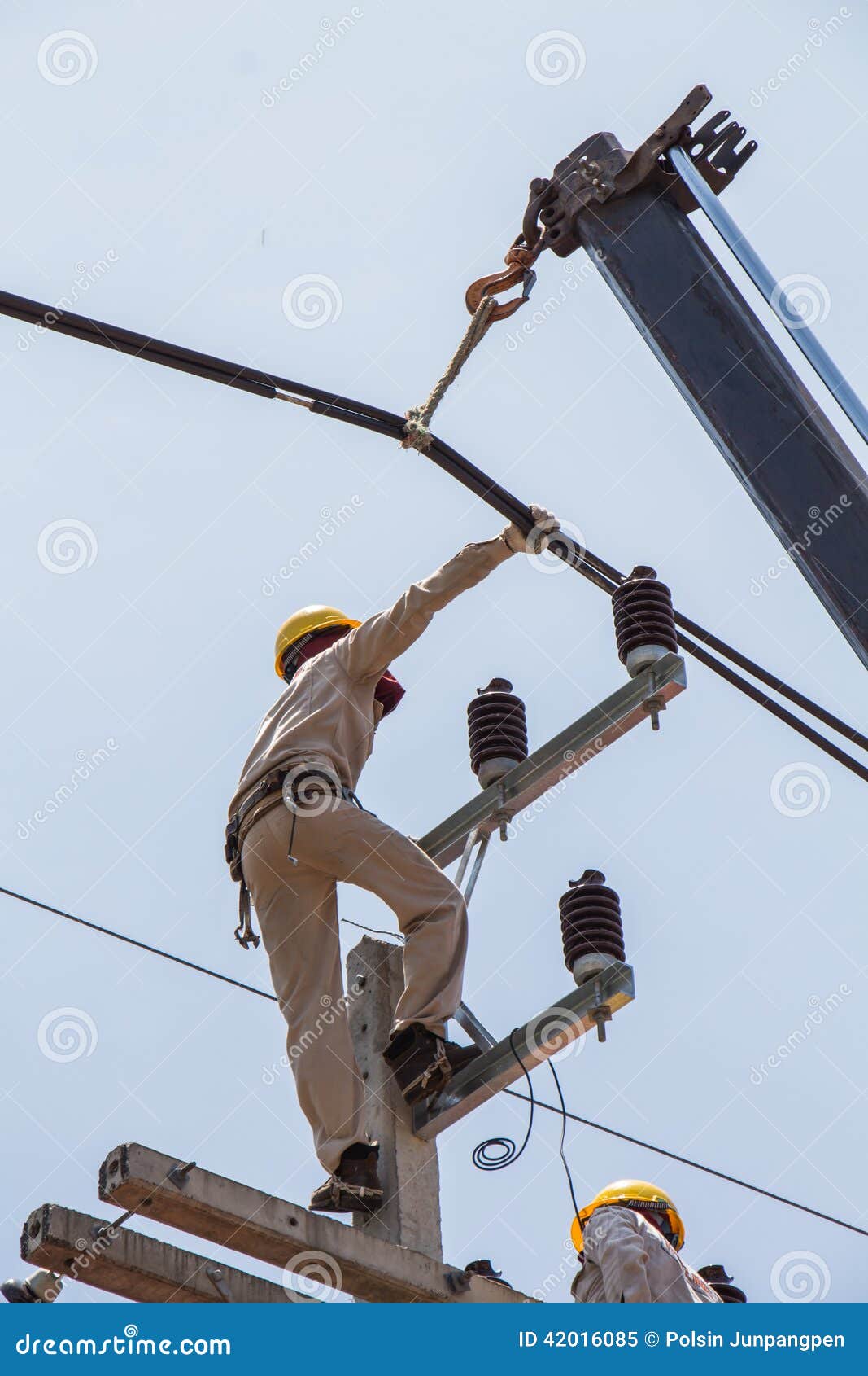 Maintenance of Power Distribution System 22 Kv Stock Image - Image of ...