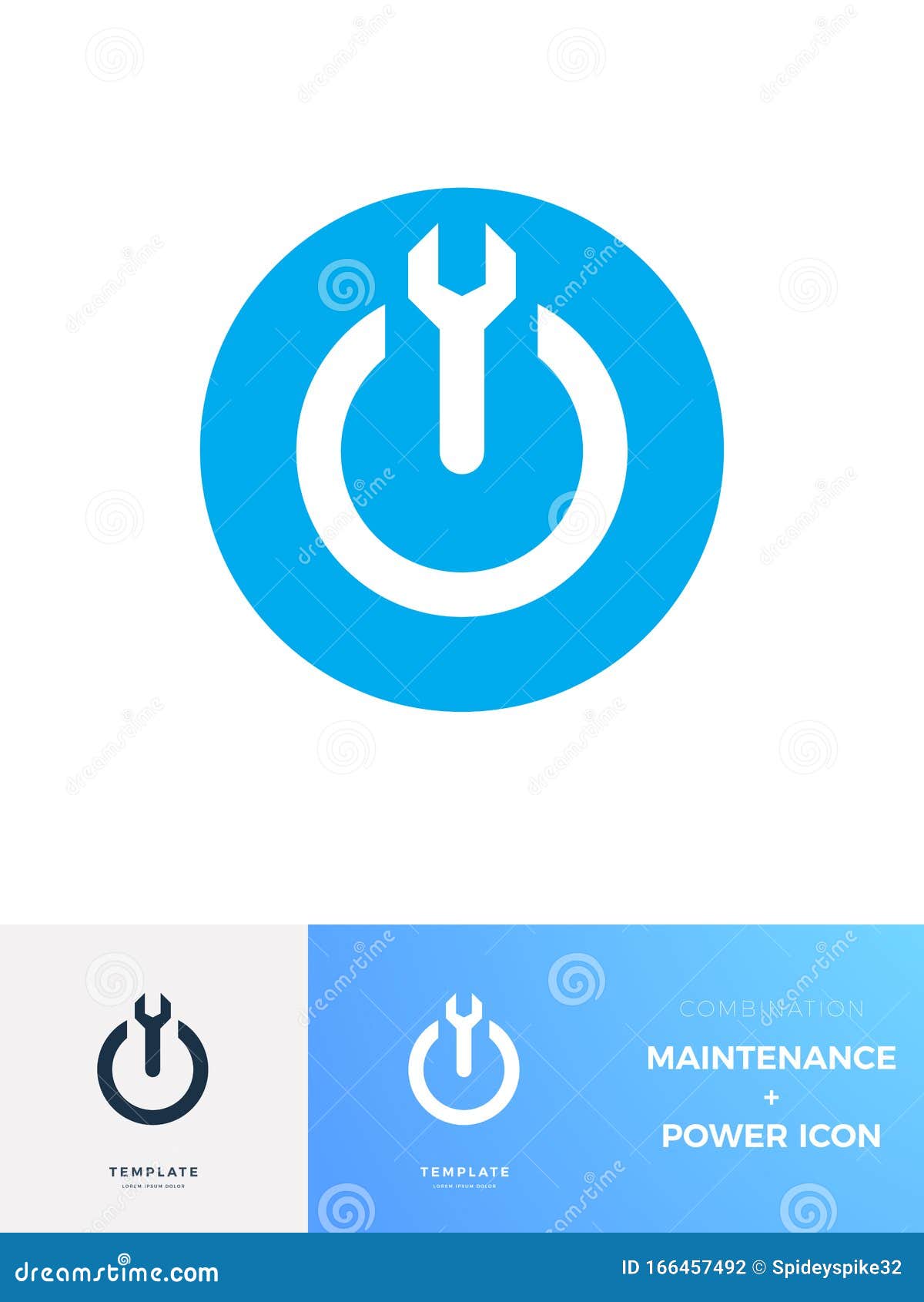 Maintenance Power Logo with Combination Description Stock Vector ...