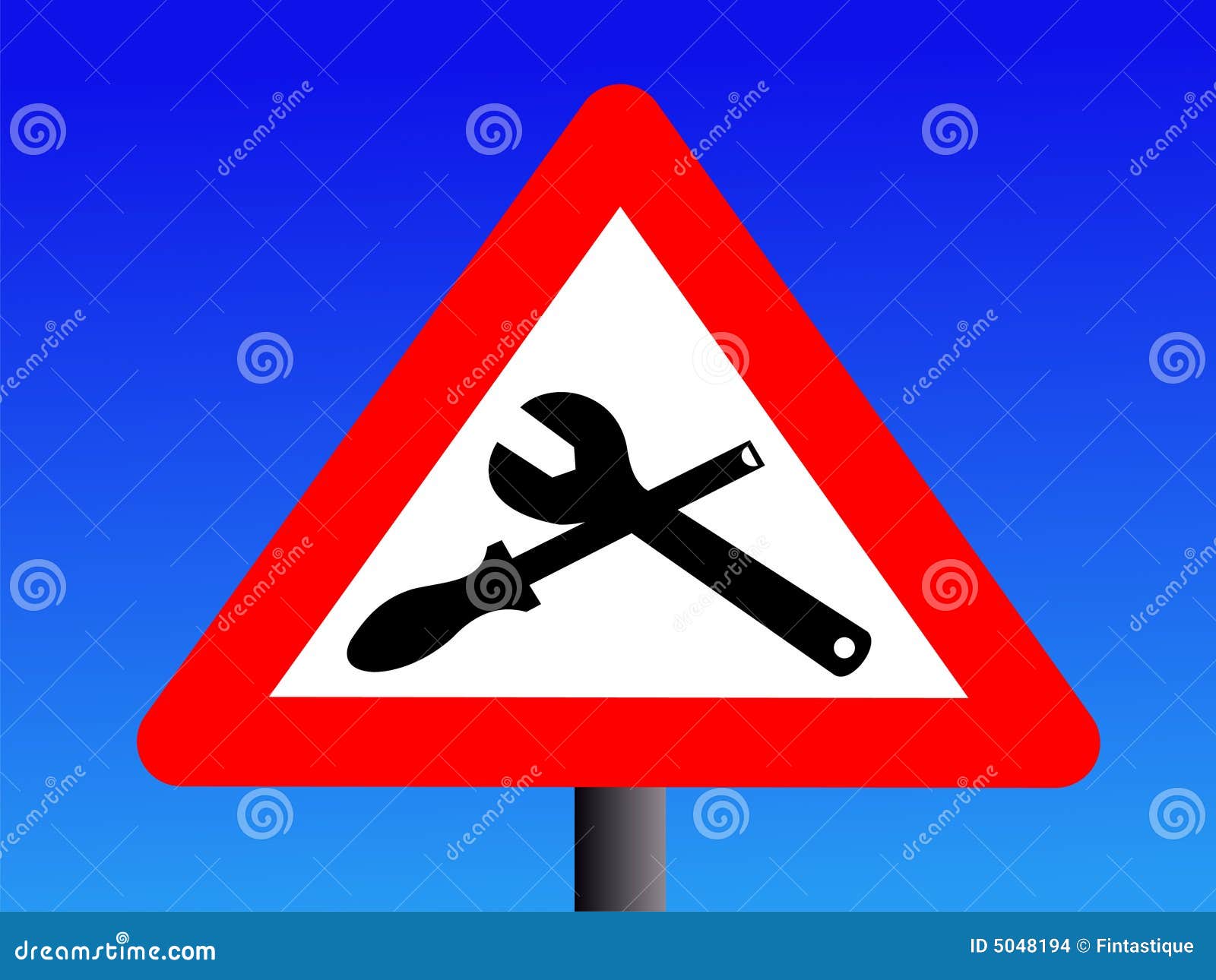Warning Maintenance Sign Vector Illustration | CartoonDealer.com #4770426