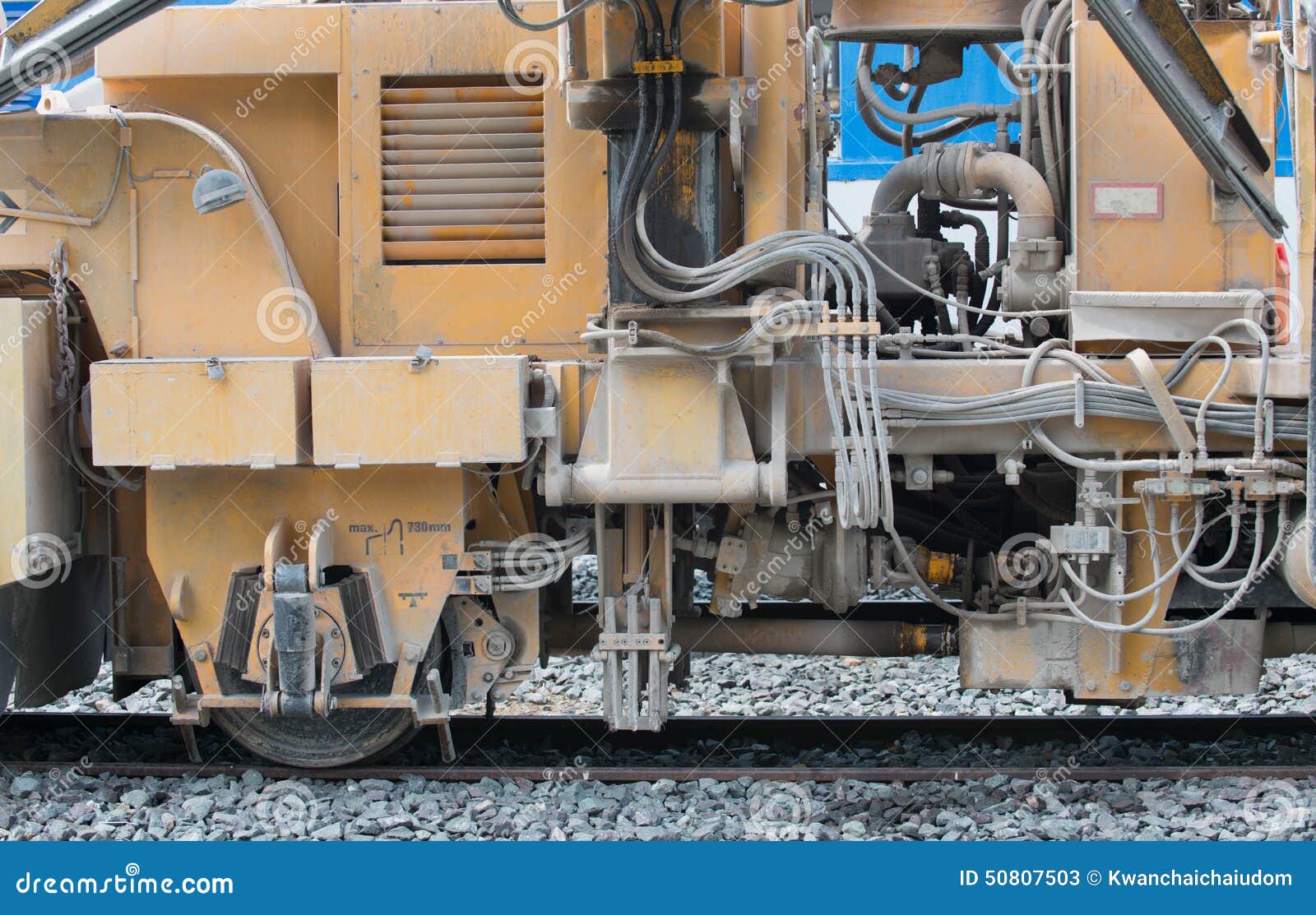 Maintenance Railway Machine Stock Image - Image of hydraulic ...