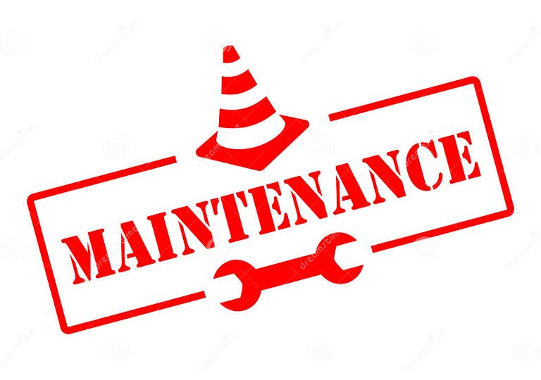 Maintenance sign stock vector. Illustration of computer - 167465035