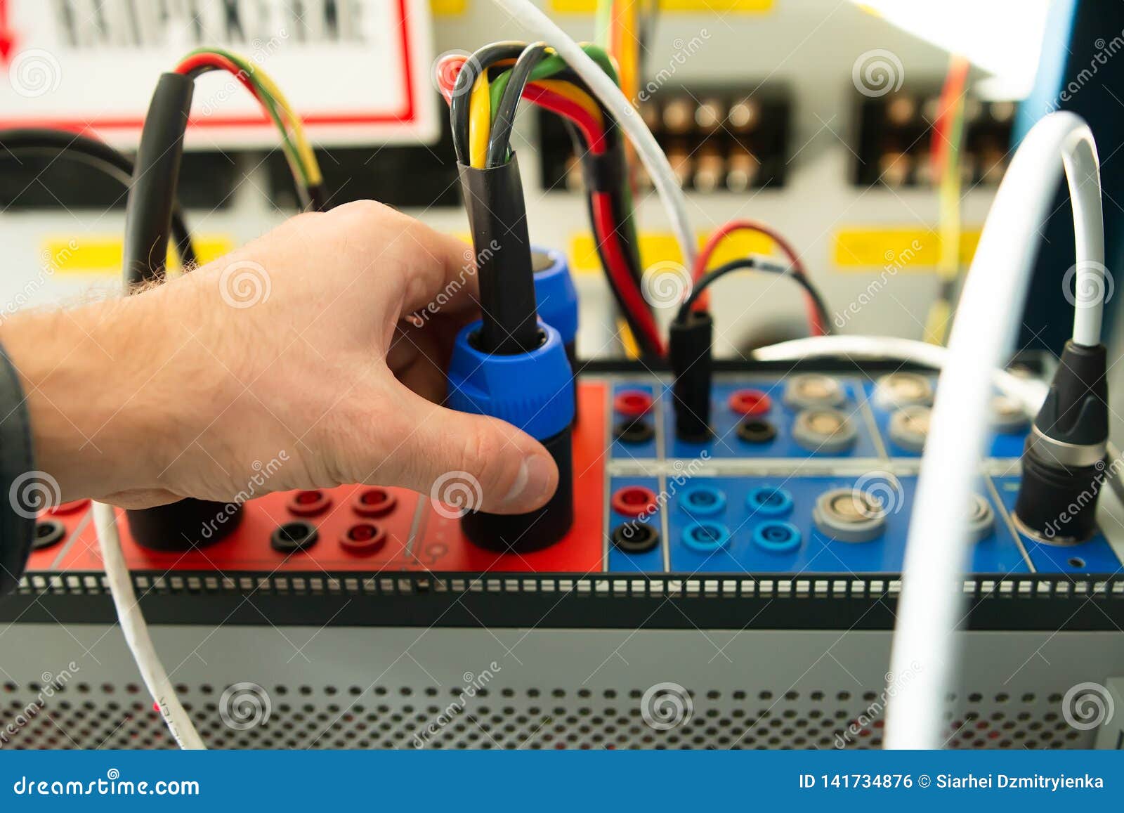 Maintenance Relay Protections by Electric Testing Device Stock Photo ...