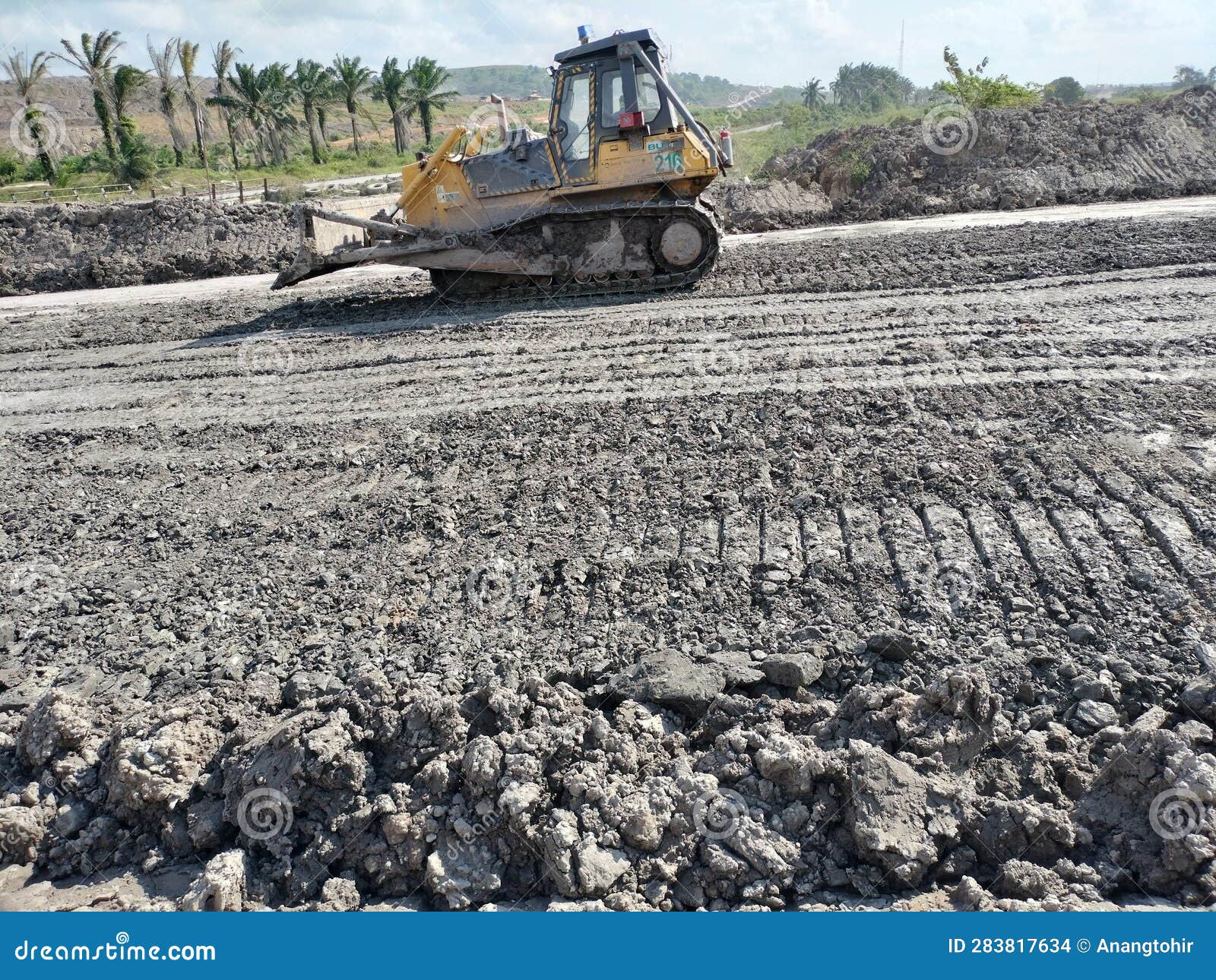 Maintenance Road in Mining Coal Stock Photo - Image of coal, mining ...