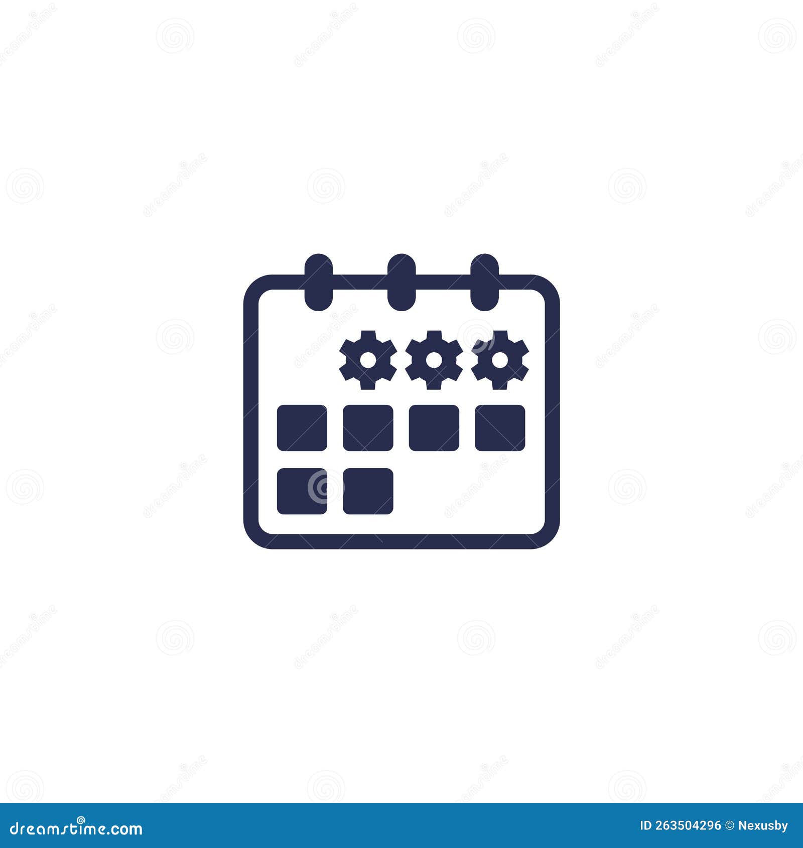 Maintenance Schedule Icon With A Calendar Vector Illustration ...