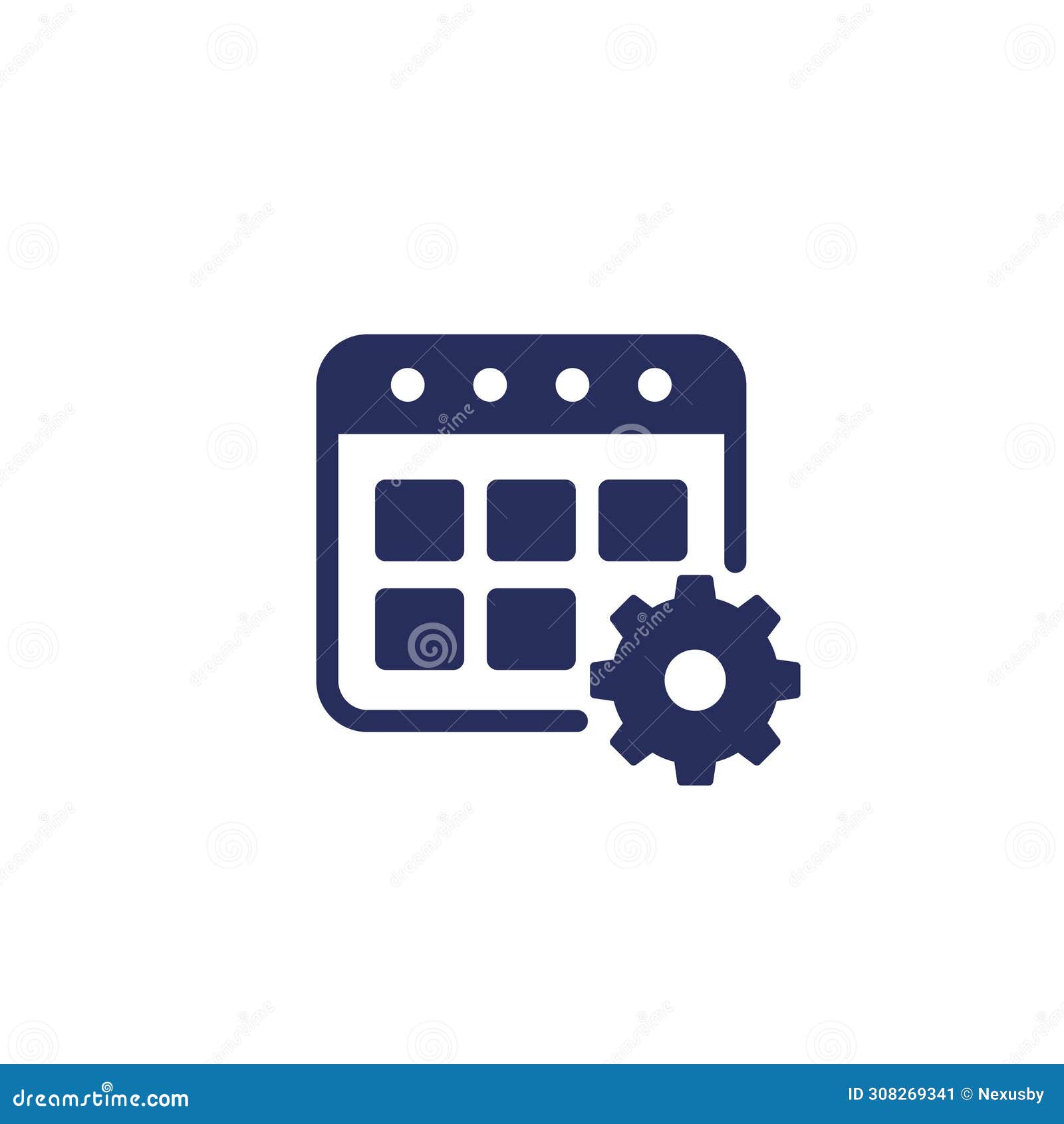 Maintenance Schedule Icon, Vector Pictogram Stock Vector - Illustration ...