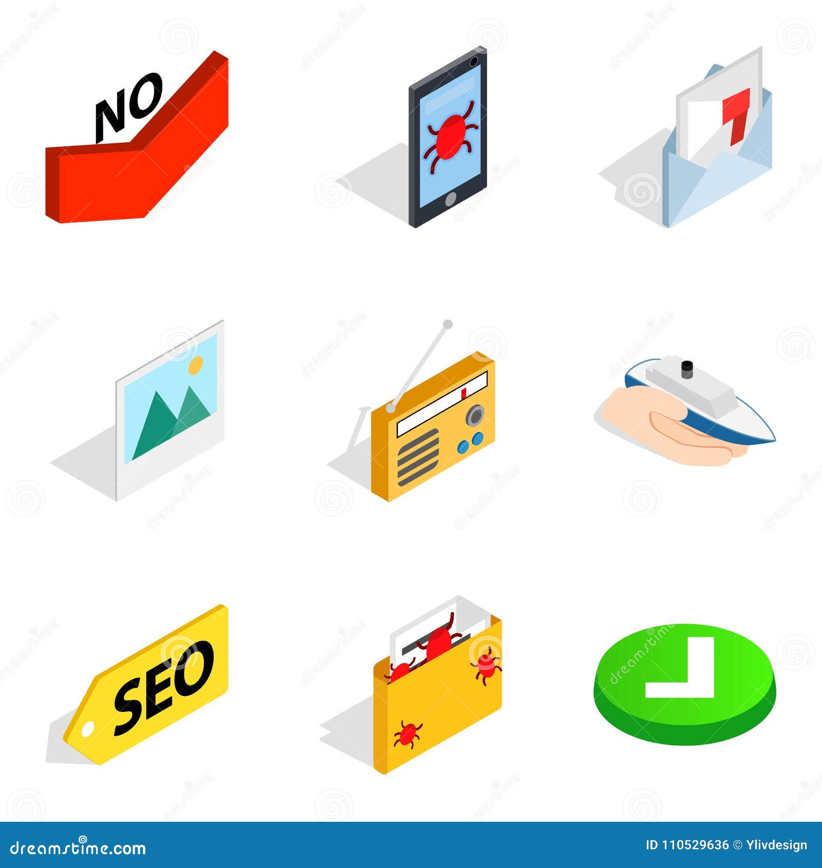 Maintenance of Security Icons Set, Isometric Style Stock Vector ...