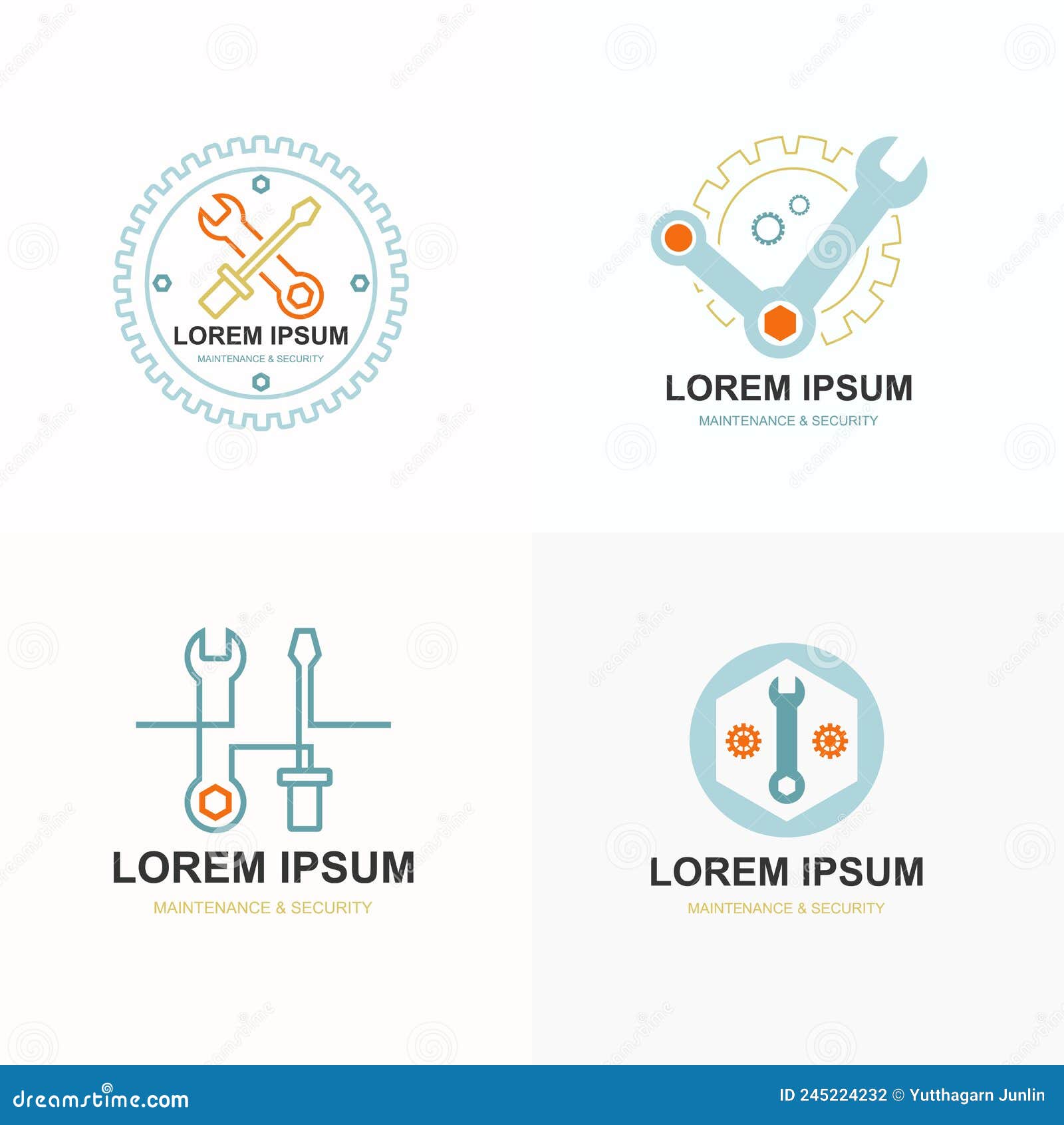 Maintenance and Security Logo Set - Vector Stock Vector - Illustration ...