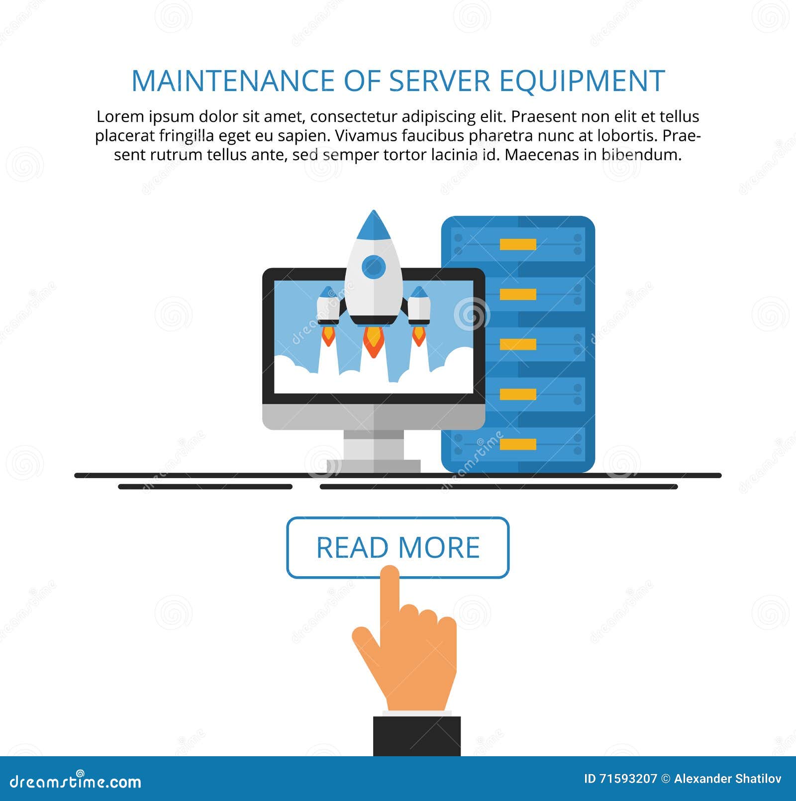 Maintenance of Server Equipment. Computer Services Stock Vector ...