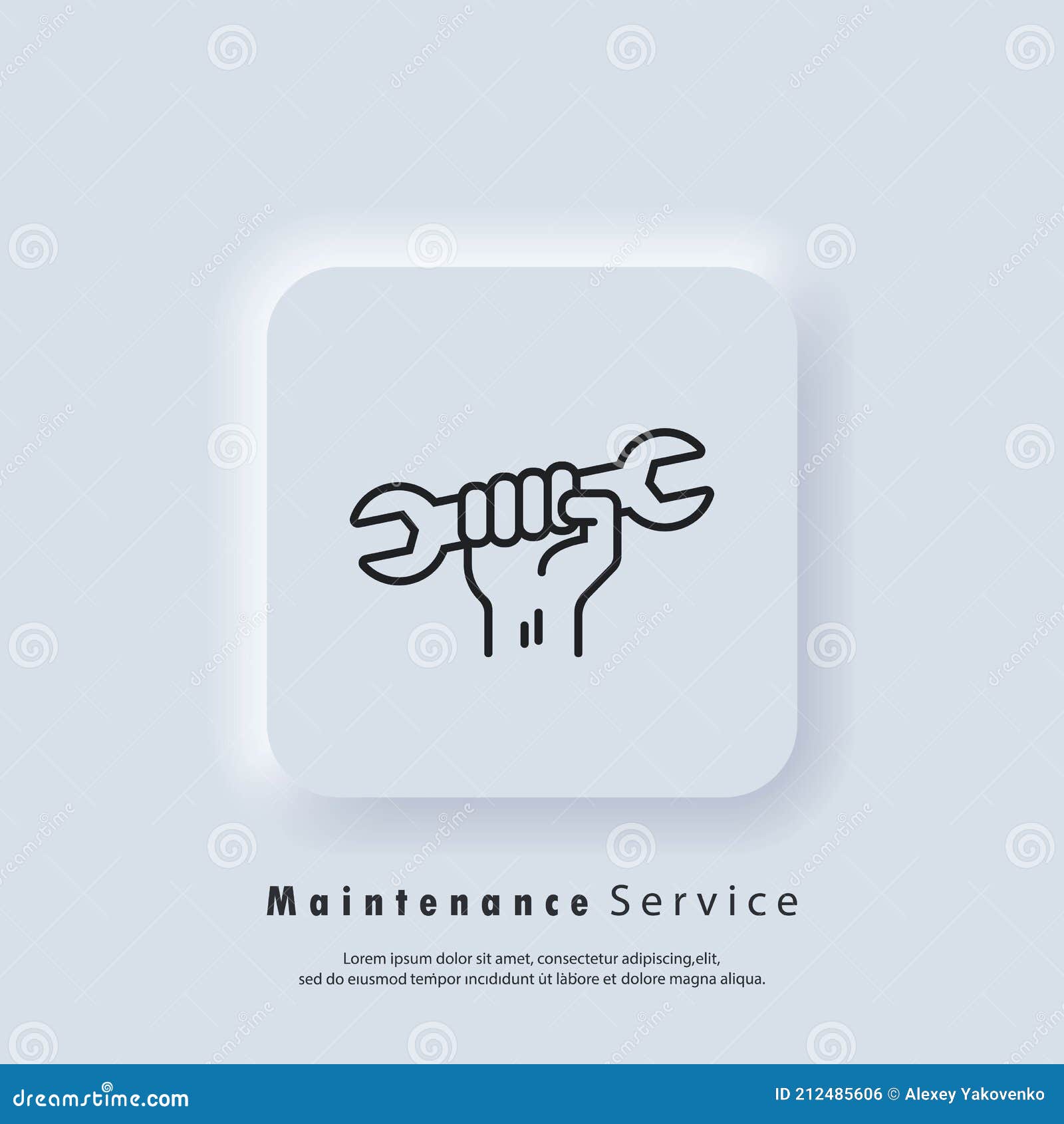 Maintenance Services Icon. Professional Handy Logo Services. Hand ...