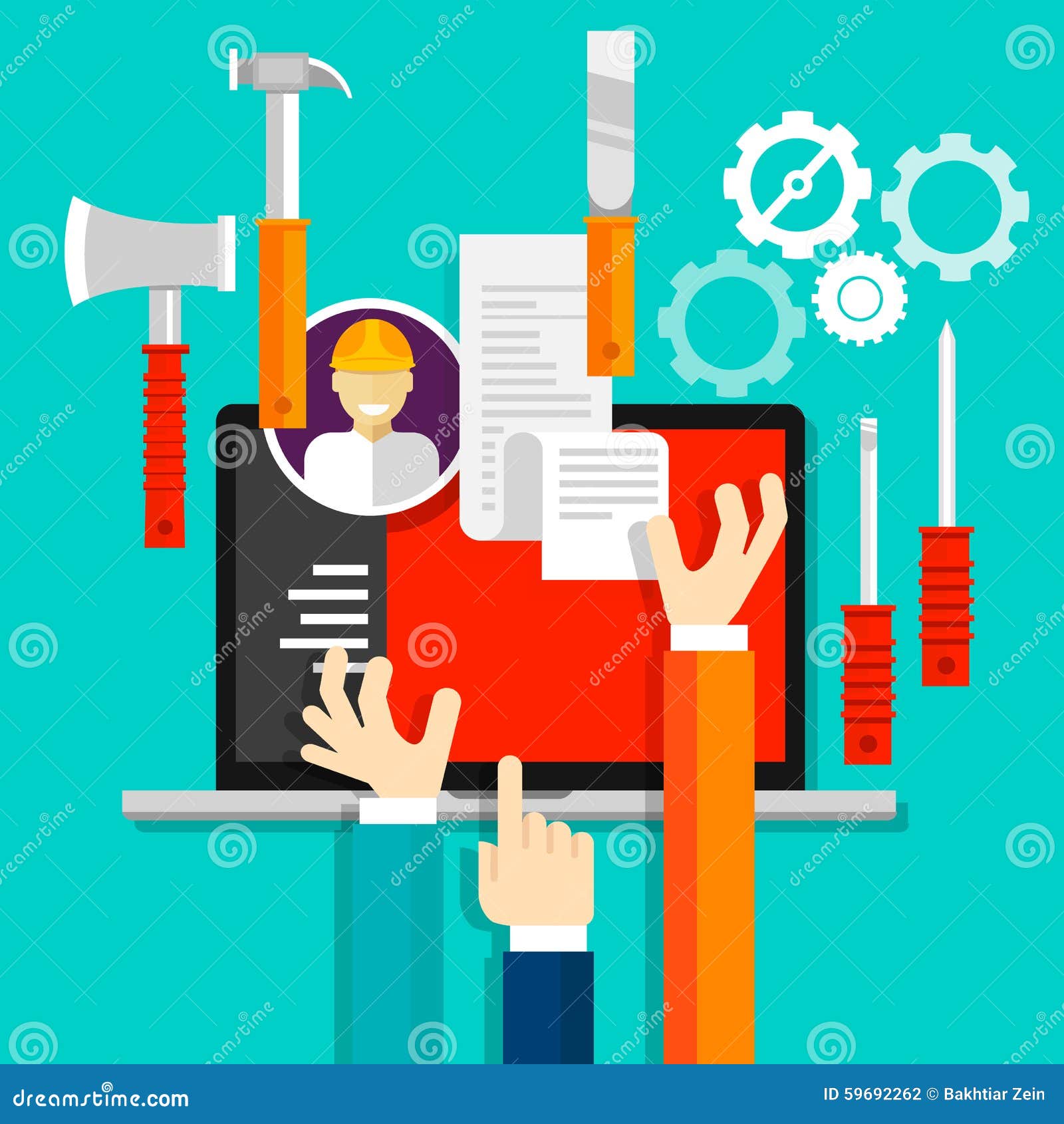 Maintenance Services Tools Icon Technical Industry Stock Vector ...