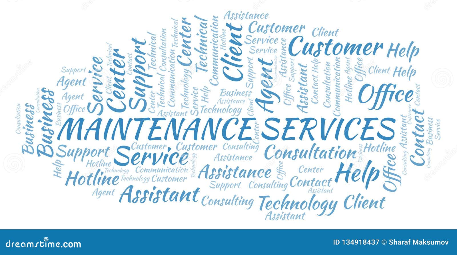 Maintenance Services Word Cloud Stock Illustration - Illustration of ...