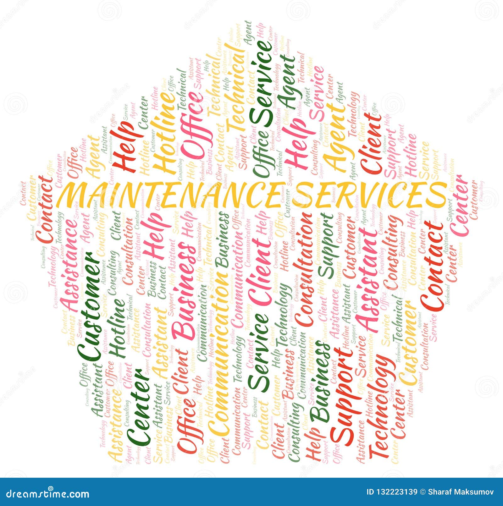 Maintenance Services Word Cloud Stock Illustration - Illustration of ...