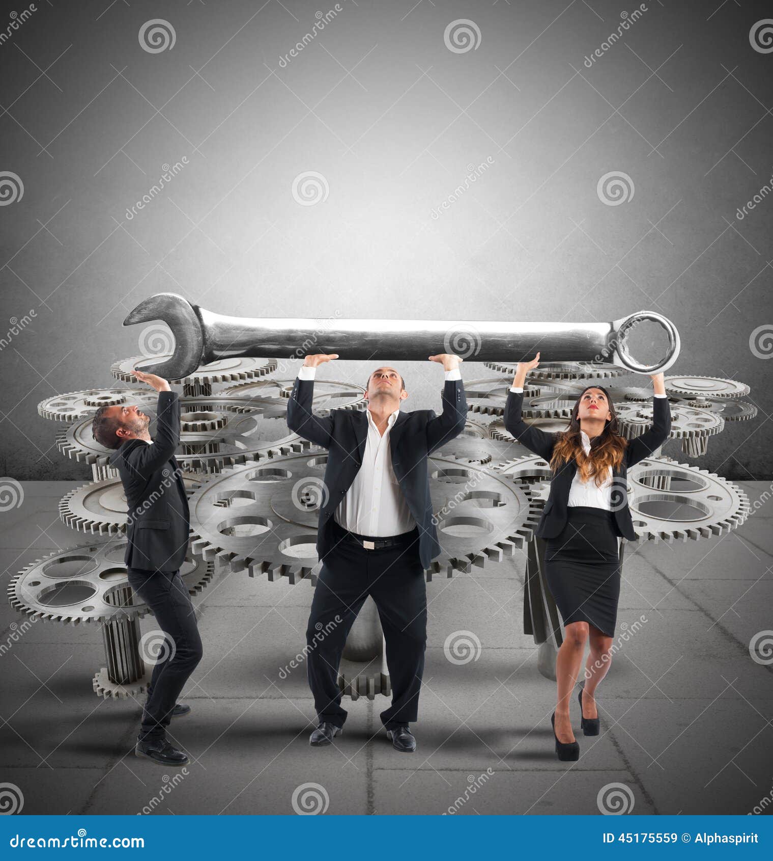 Maintenance of a System of Gears Stock Image - Image of solution ...