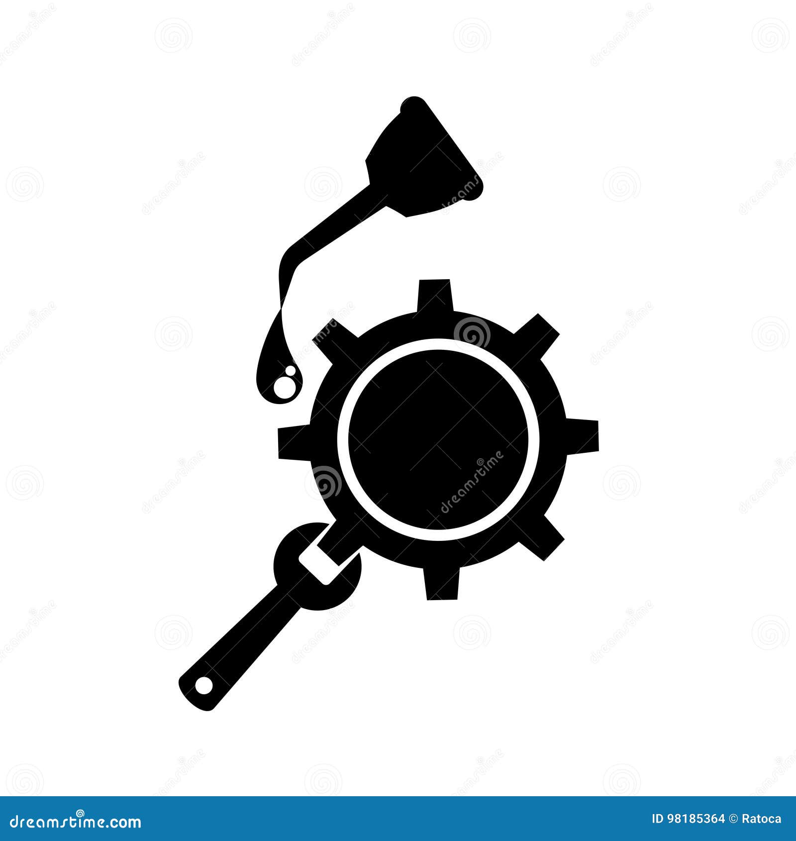 Maintenance tech symbol stock vector. Illustration of engine - 98185364