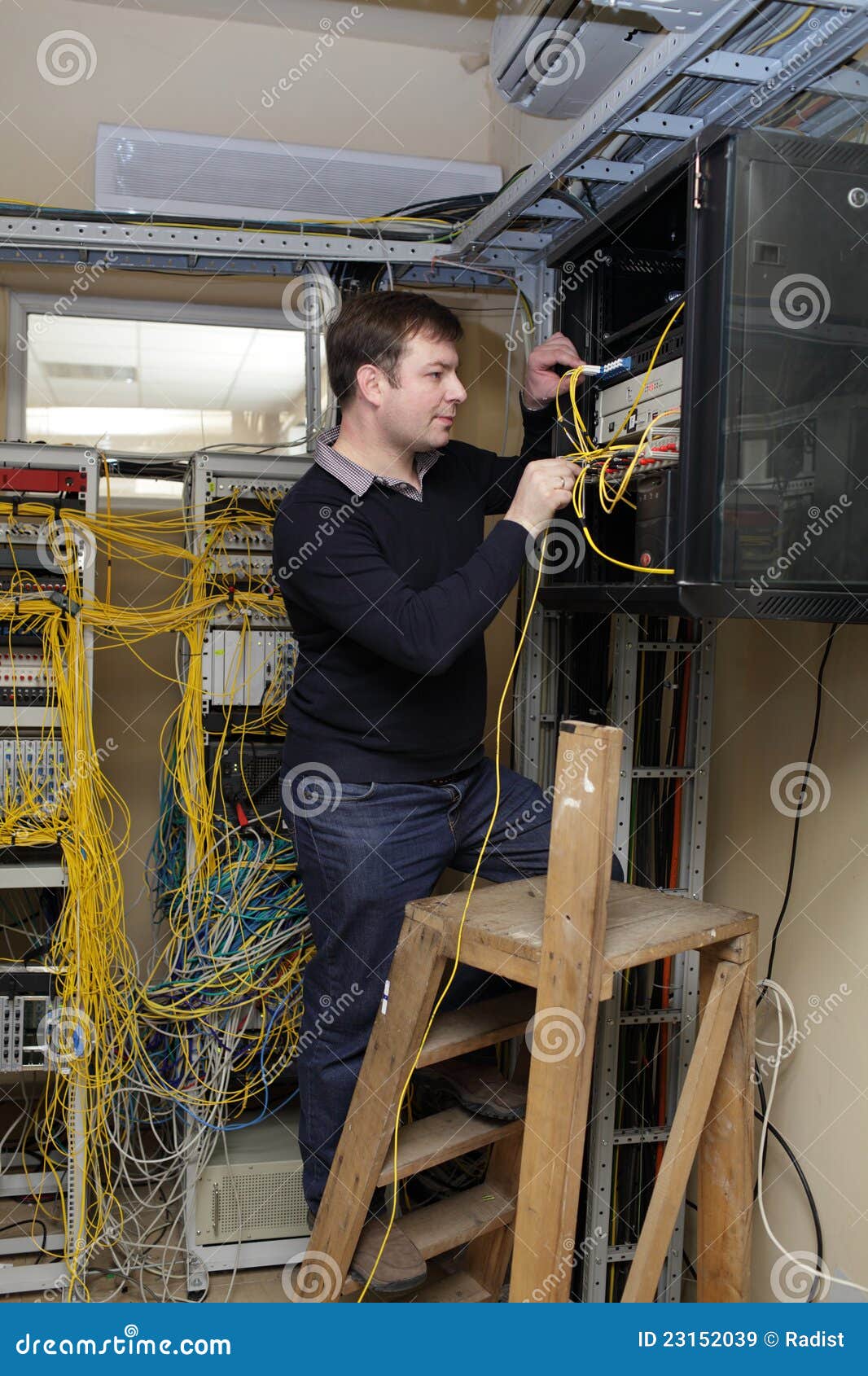 Maintenance of Telecom Network Stock Image - Image of occupation ...