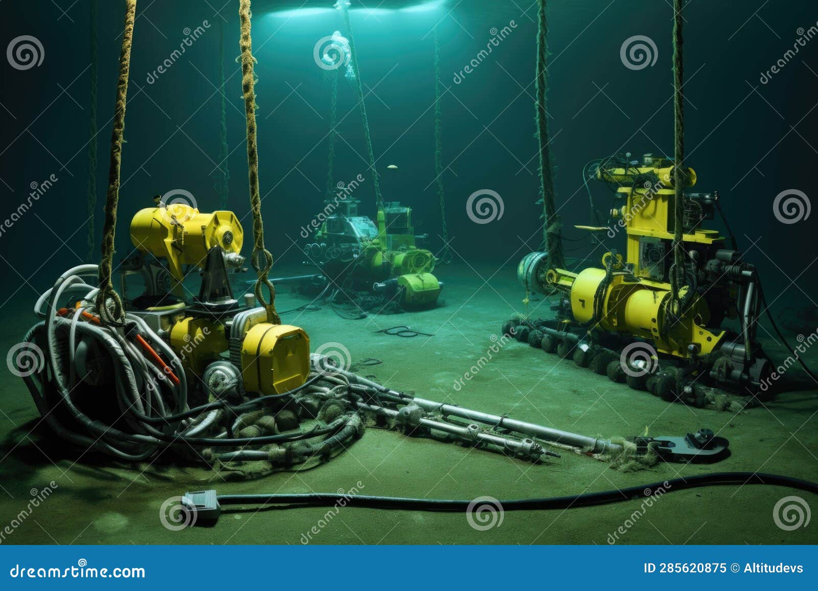 Maintenance Tools and Equipment for Underwater Turbines Stock Image ...