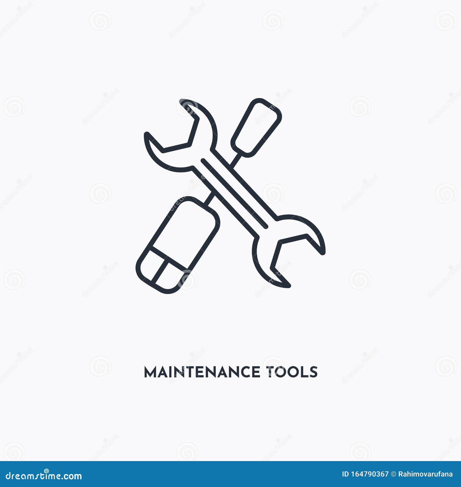 Maintenance Tools Outline Icon. Simple Linear Element Illustration ...