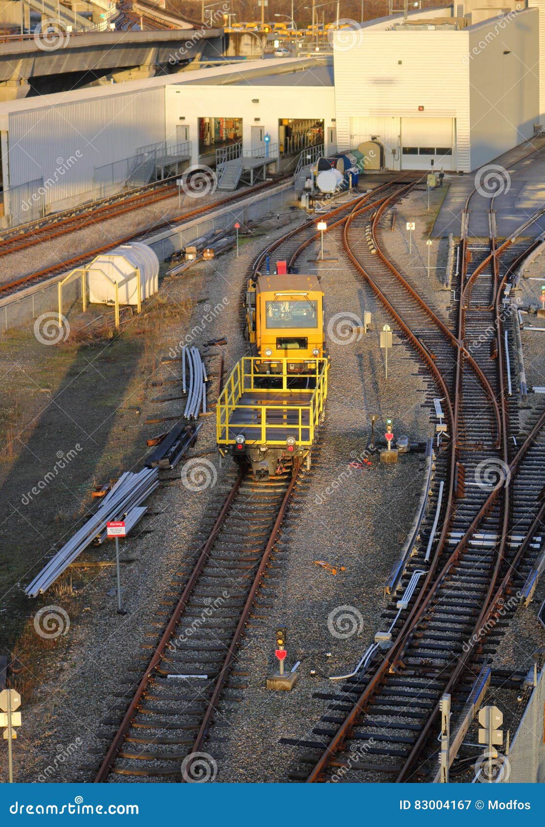 Maintenance and Transport Rail Car Stock Image - Image of hauling, high ...