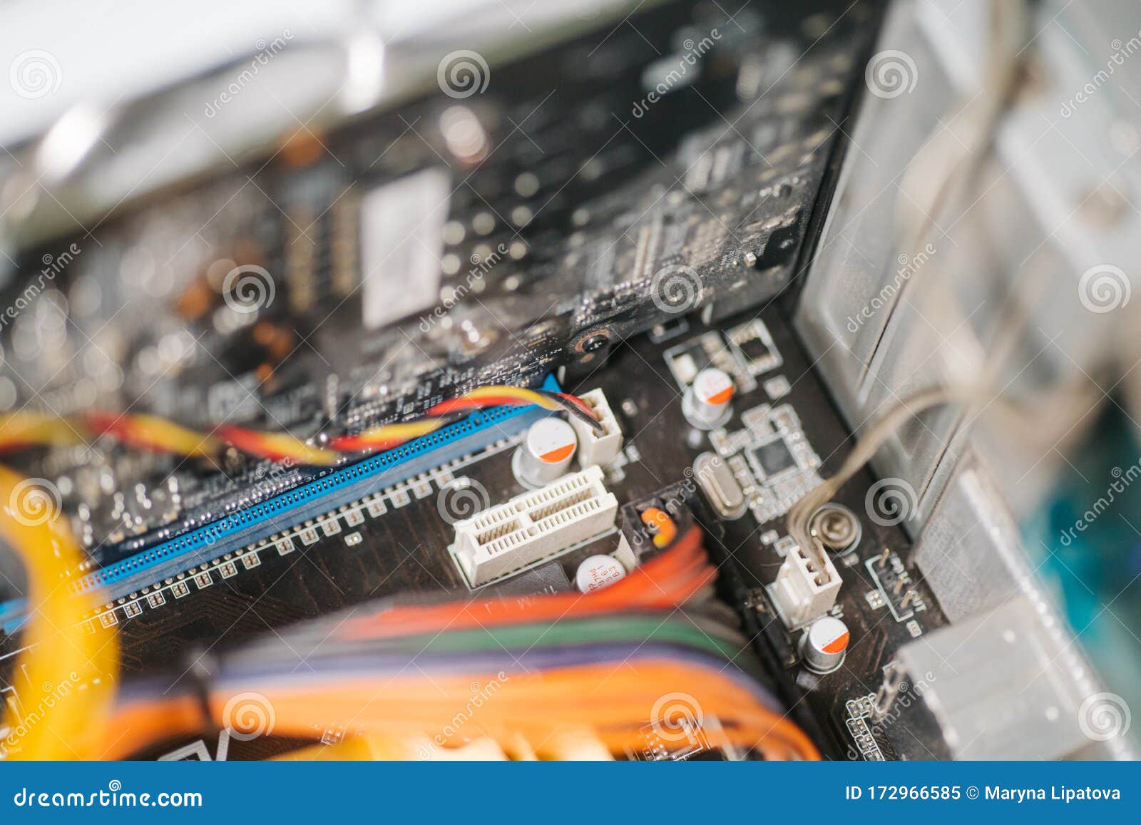 Maintenance Update System Upgrate Concept. Computer Parts with Harddisk ...