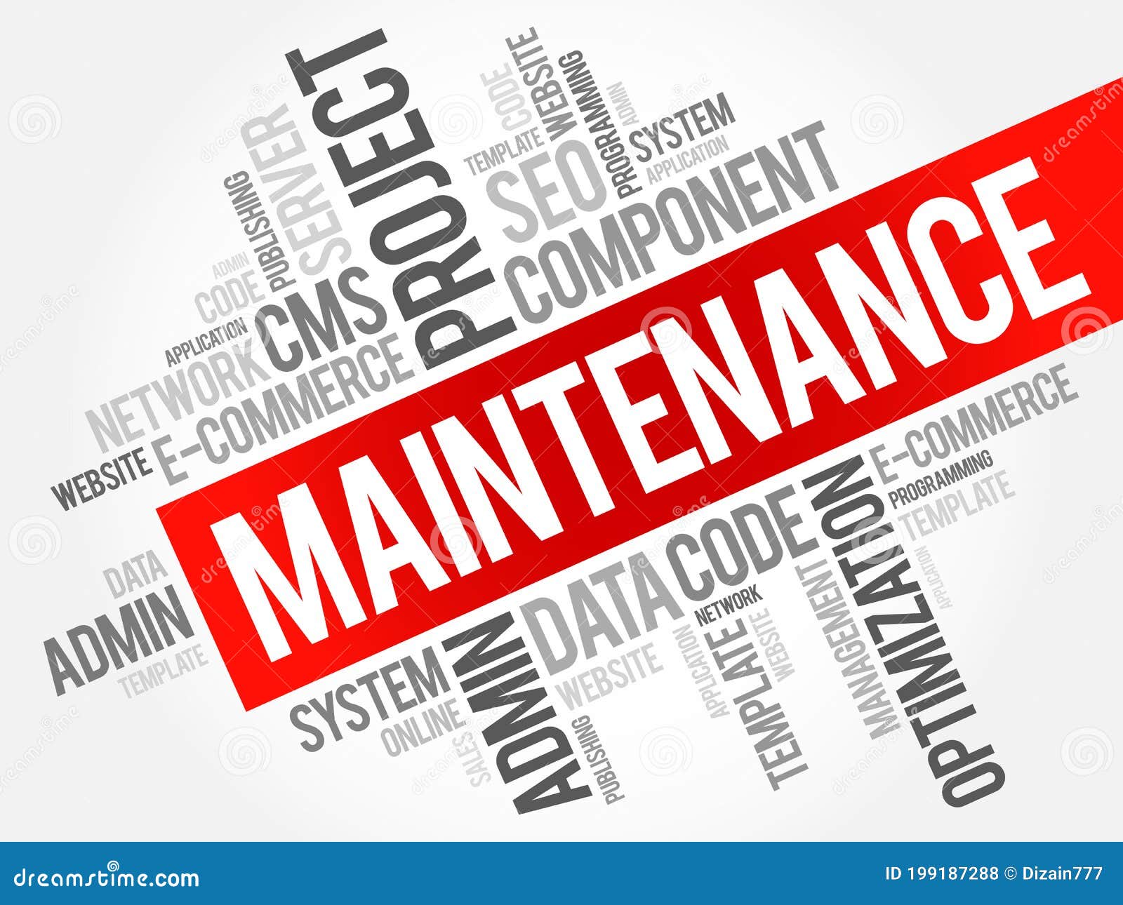 Maintenance word cloud stock illustration. Illustration of marketing ...