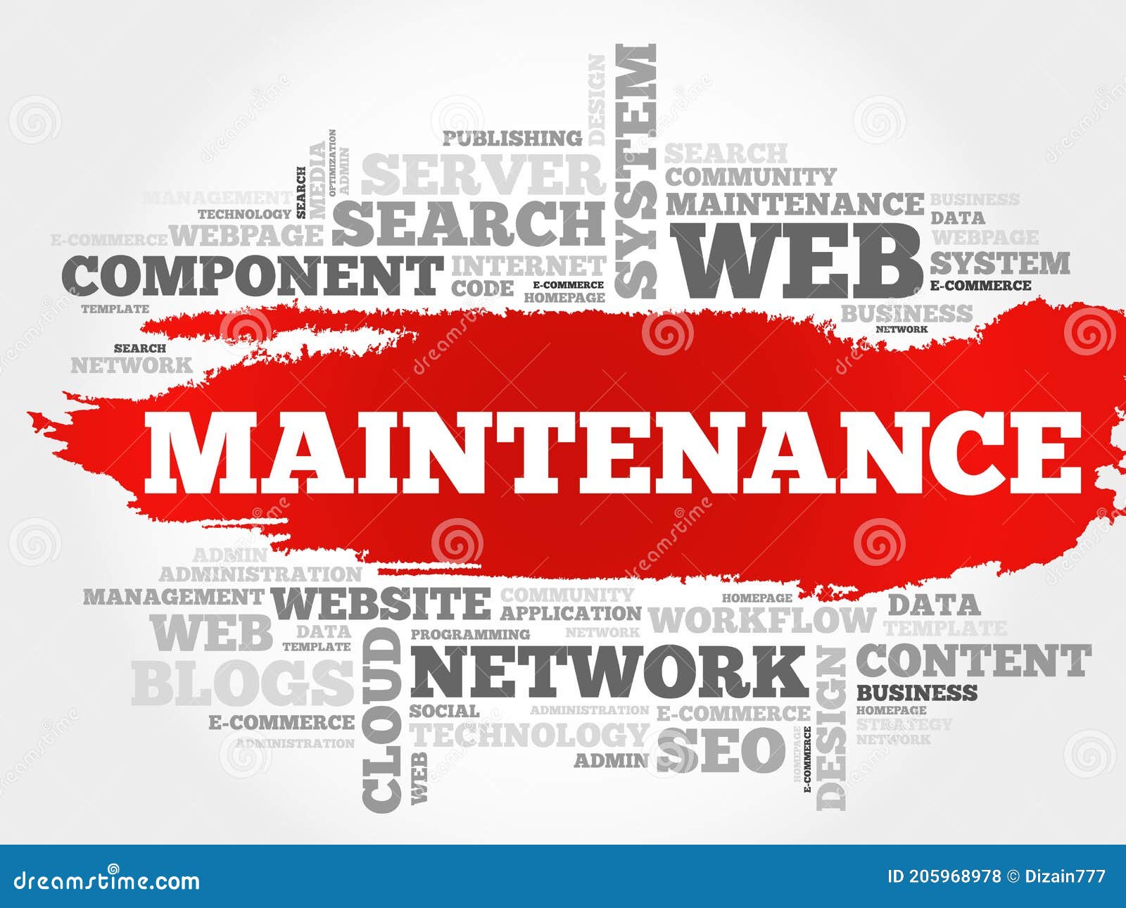 Maintenance word cloud stock illustration. Illustration of designing ...