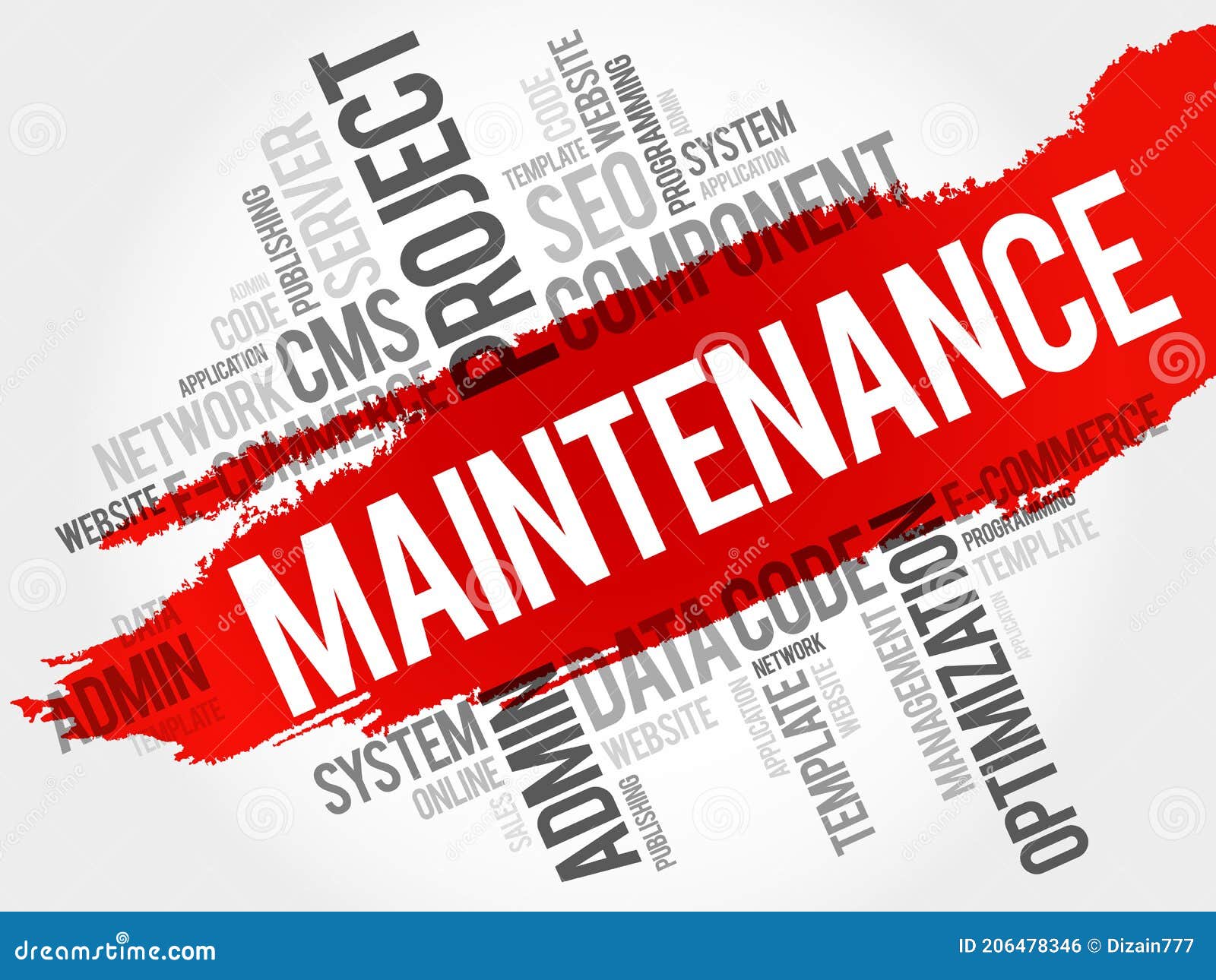Maintenance word cloud stock illustration. Illustration of performance ...