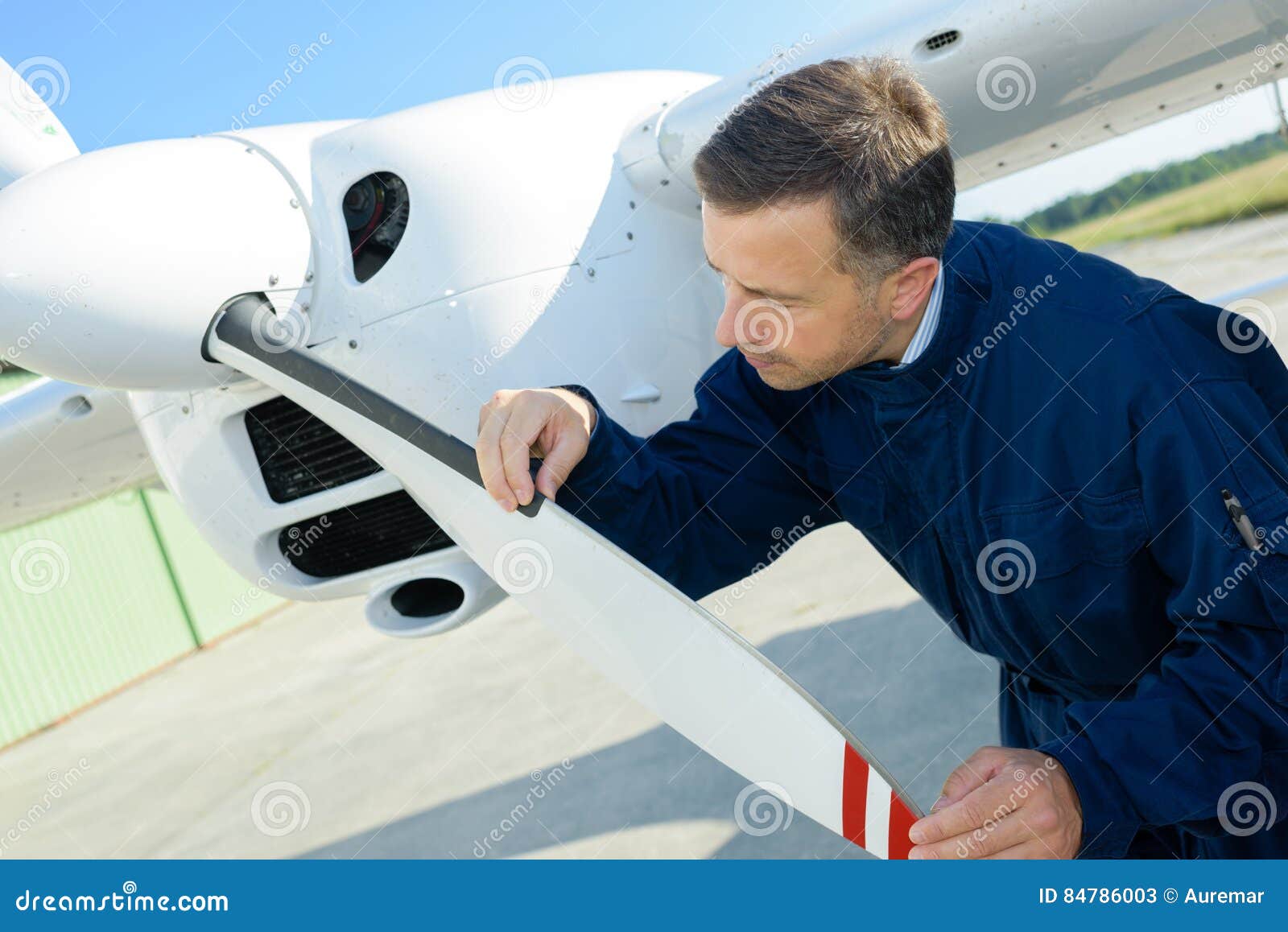 Maintenance Works on Aircraft Stock Image - Image of specification ...