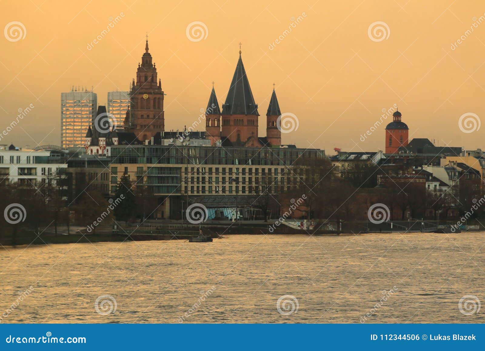 Mainz at sunrise stock photo. Image of building, historic - 112344506