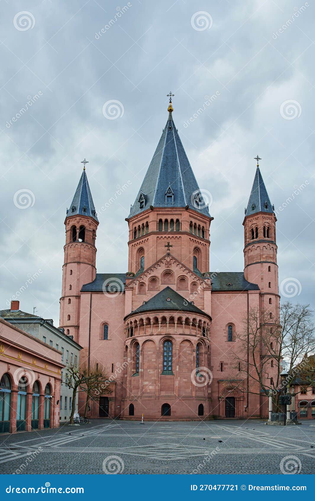 Cathedral of Mainz, Germany Stock Image - Image of medieval, famous ...