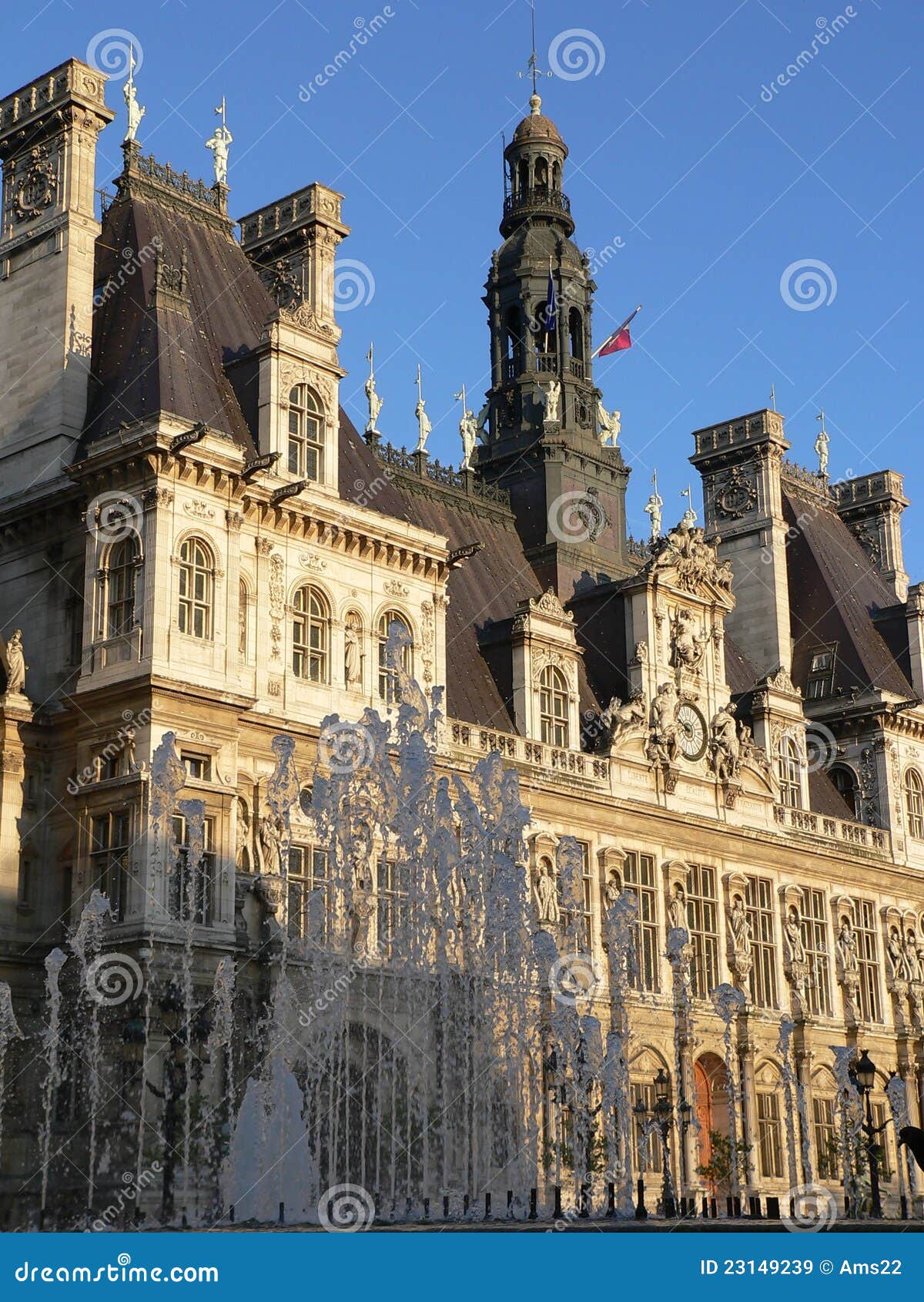 Mairie de Paris stock image. Image of grandeur, fraternite - 23149239
