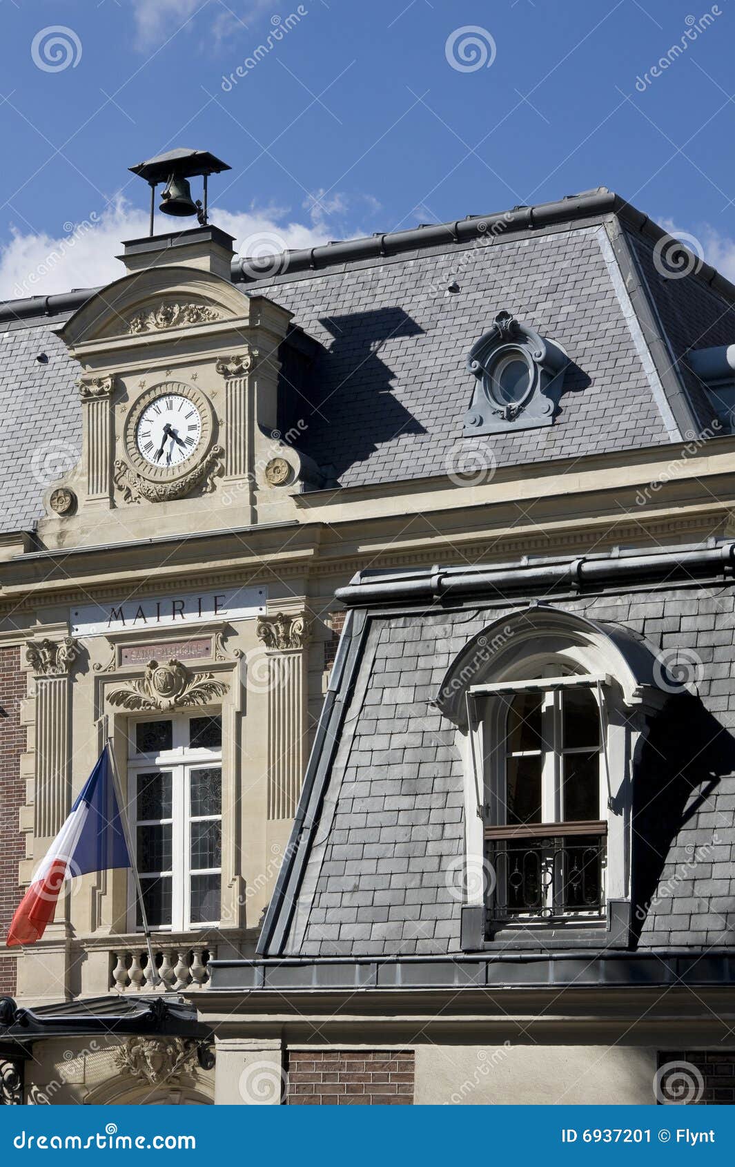 Mairie - French Town Hall stock image. Image of bell, tiles - 6937201