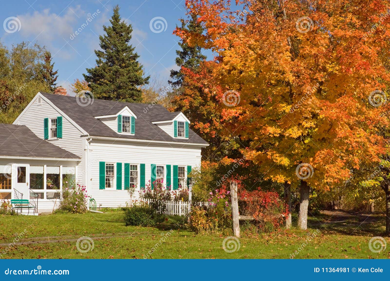 Maison De Campagne En Automne Image stock - Image du saisonnier ...