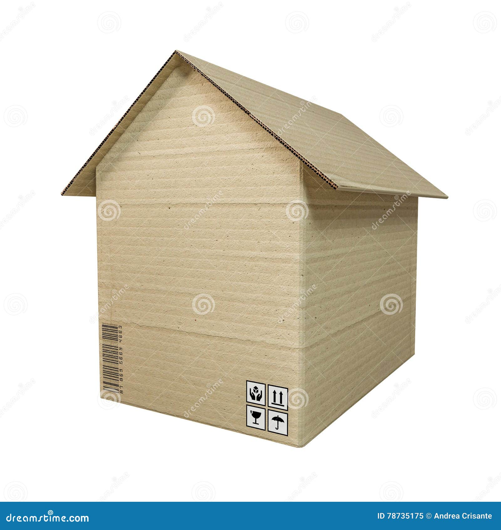 Maison de carton illustration stock. Illustration du concept - 78735175