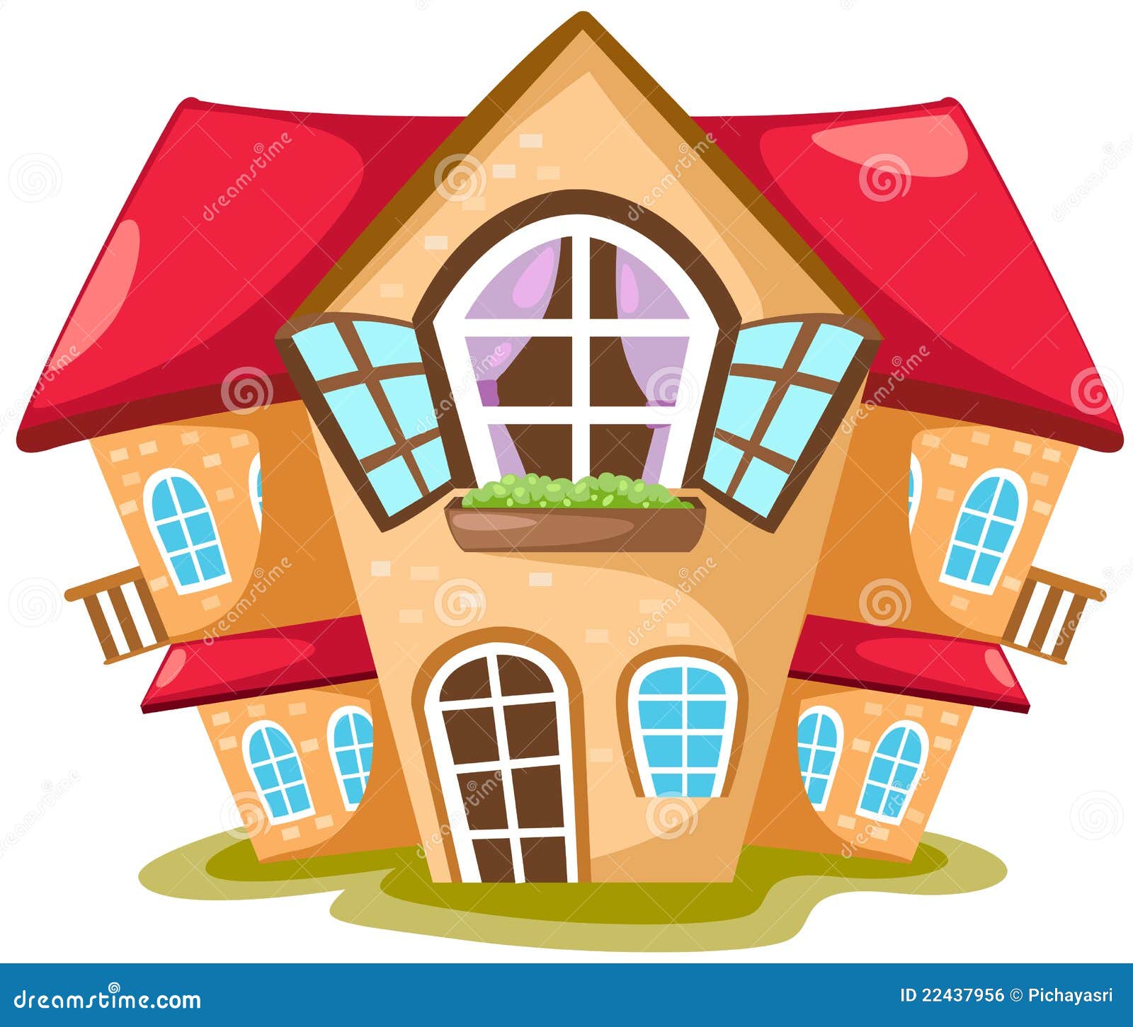 Maison de dessin animé illustration de vecteur. Illustration du objet ...