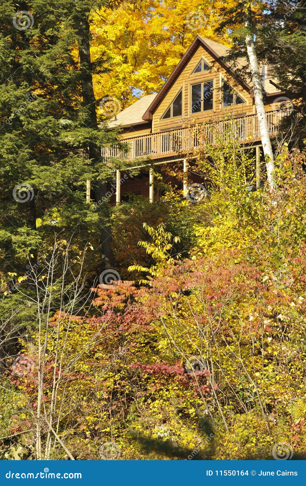 Maison en automne photo stock. Image du maison, cottage - 11550164