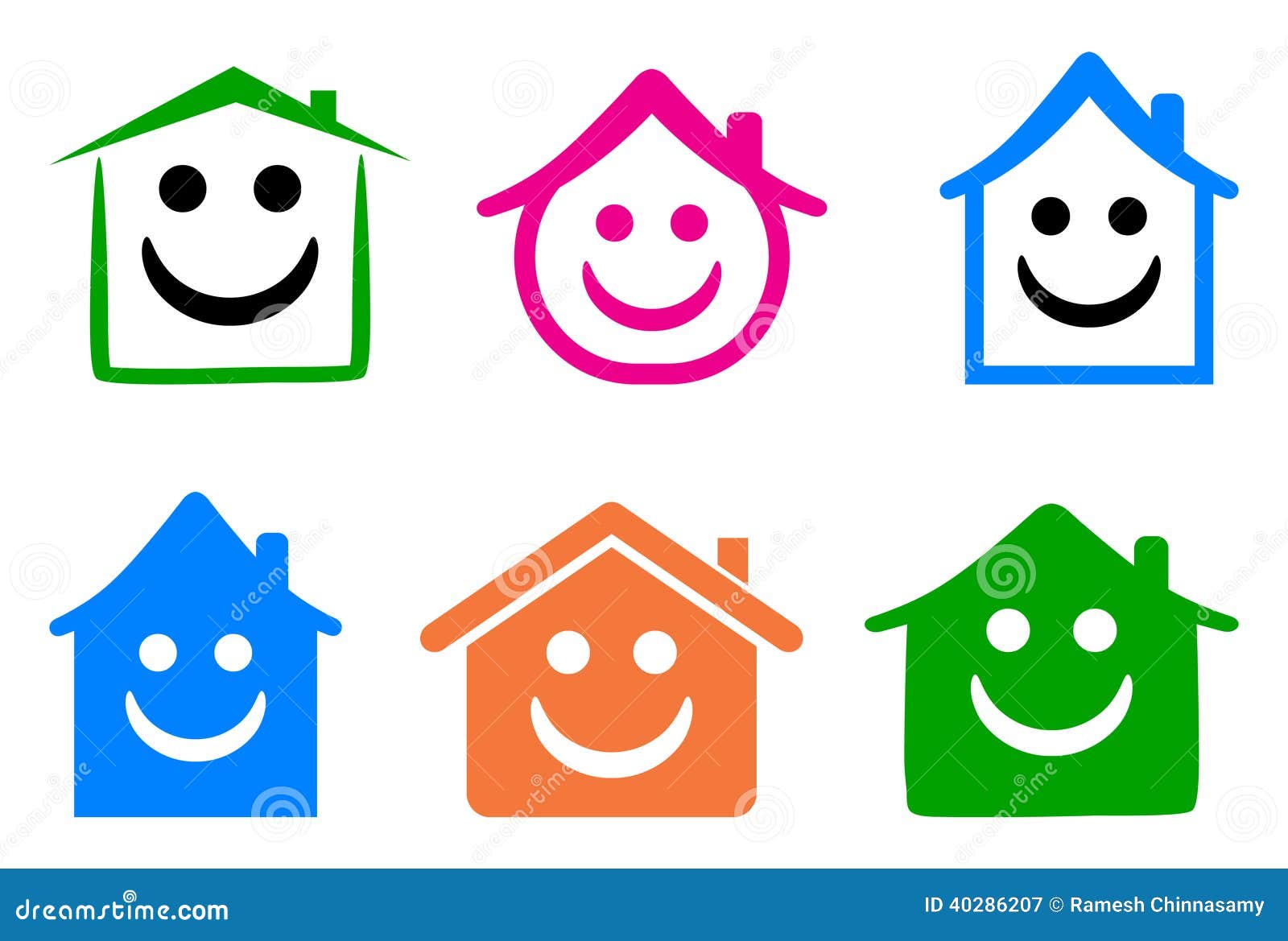 Maison heureuse illustration de vecteur. Illustration du bonheur - 40286207