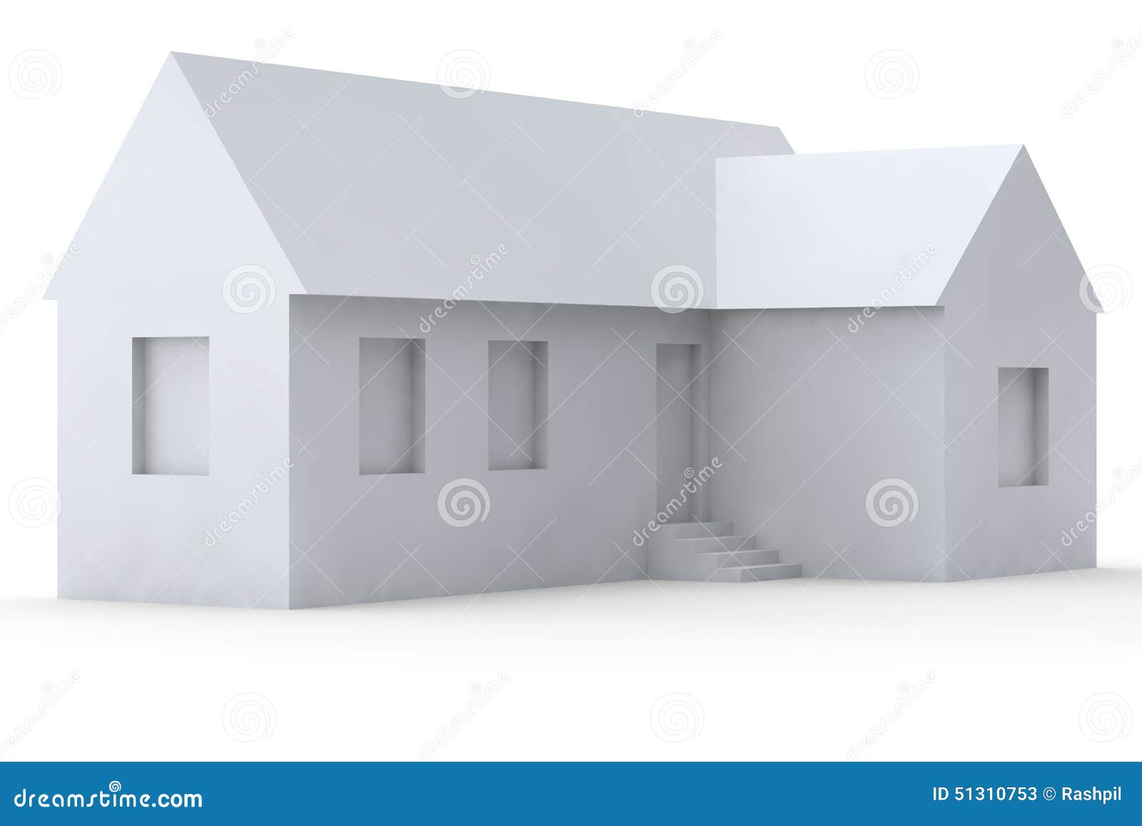 Maison simple de style illustration stock. Illustration du conception ...