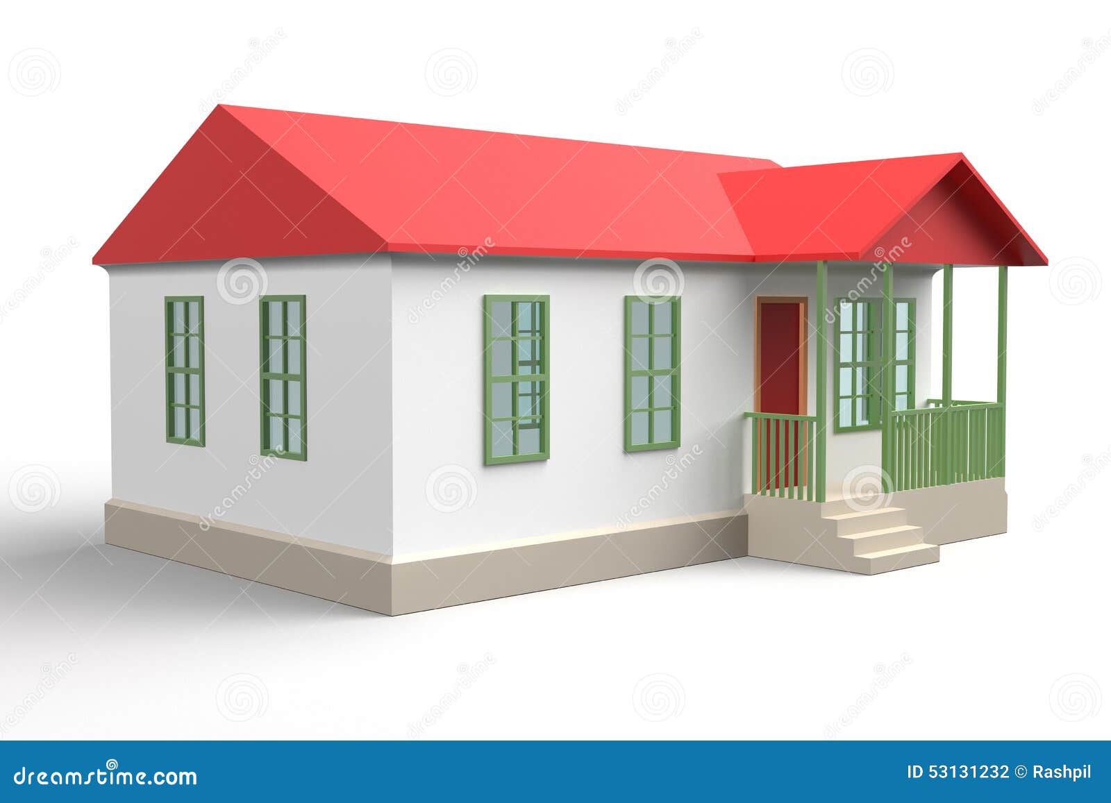 Maison simple de style illustration stock. Illustration du petit - 53131232