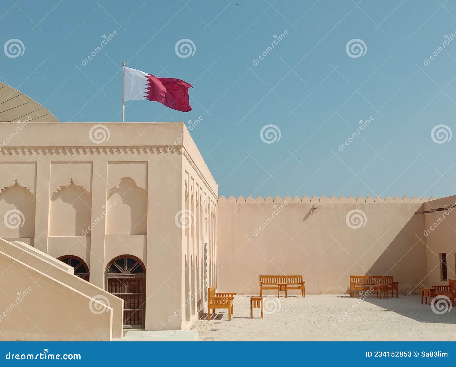 Maison Traditionnelle Qatarie Doha Image stock - Image du architecture ...