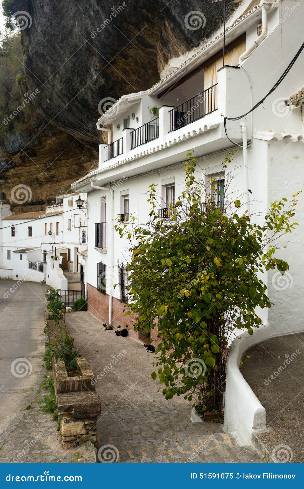 Maisons De Logement Construites Dans La Roche Image stock - Image du ...
